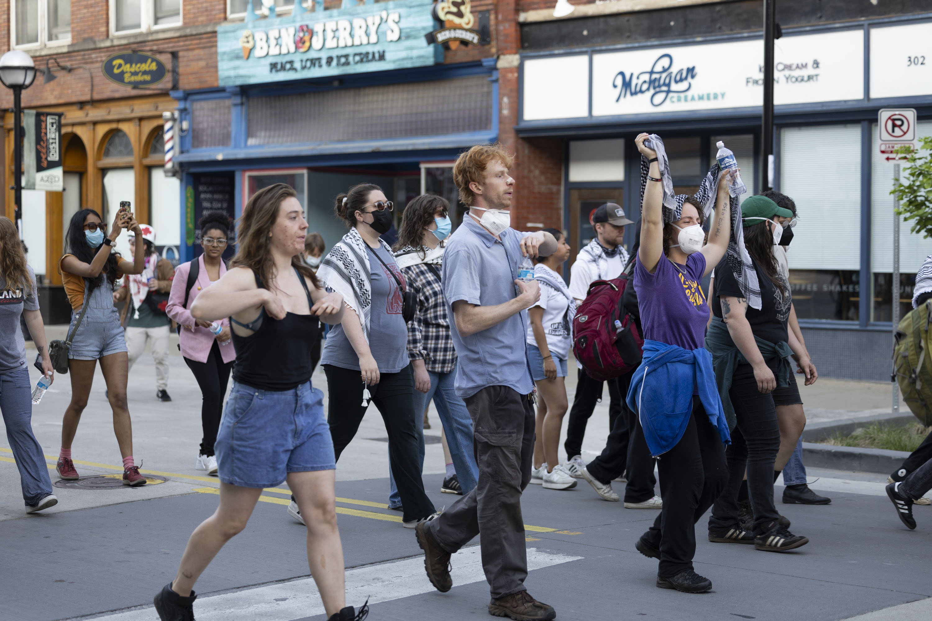 University of Michigan Pro-Palestinian student protester encampment ...
