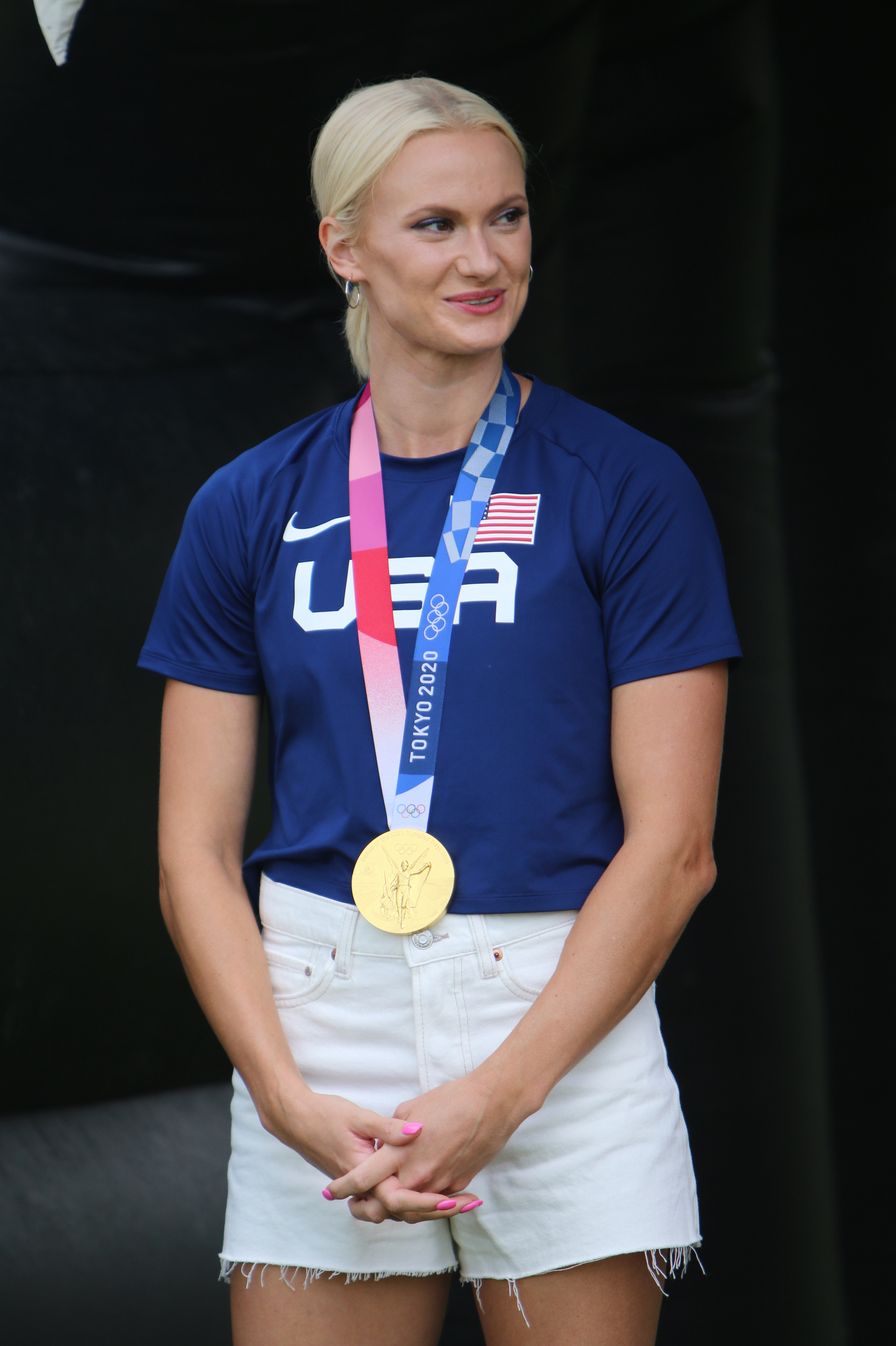 Olympic gold medalist Katie Nageotte visits Olmsted Falls HS ...