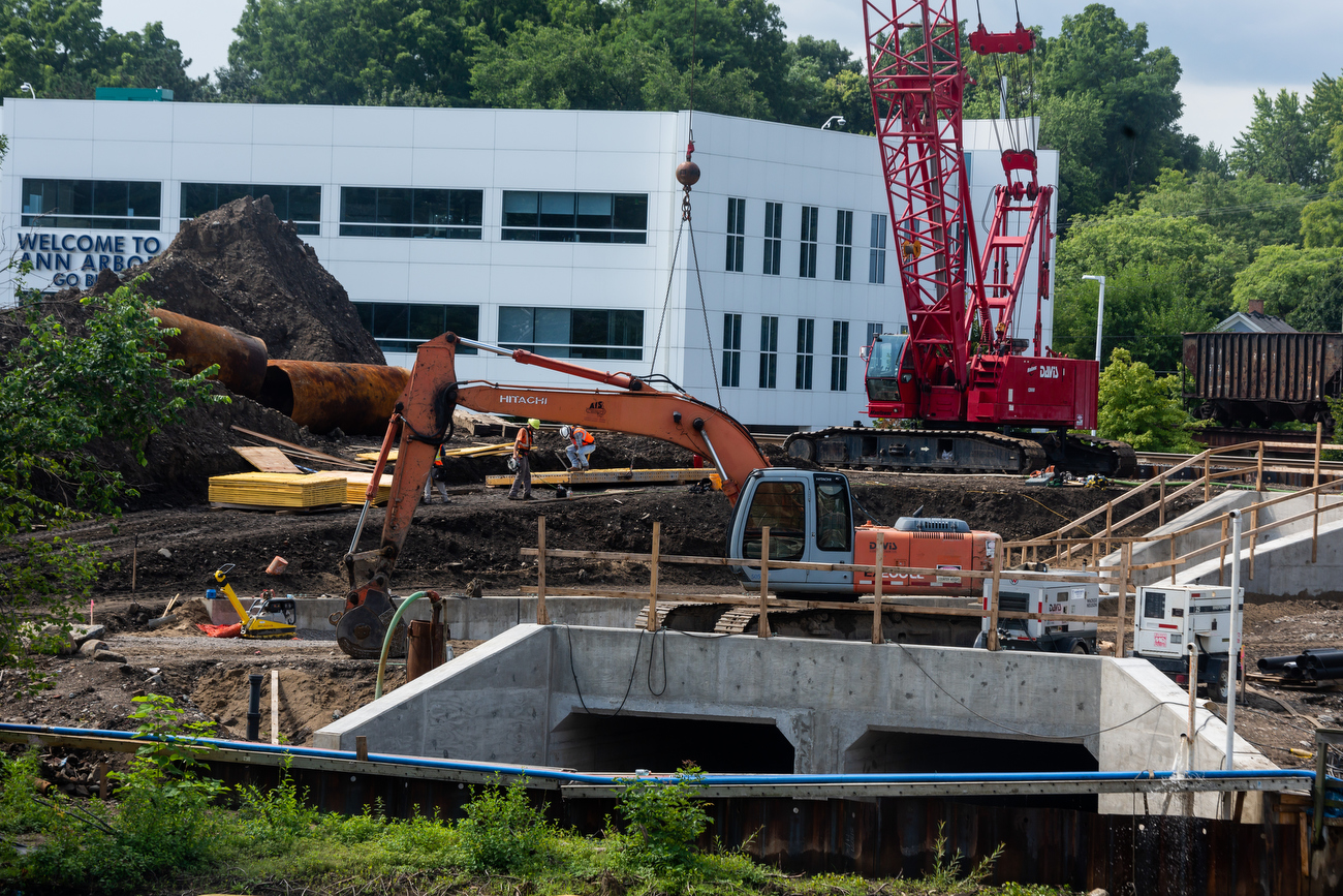 Culverts complete, pedestrian tunnel under construction near Argo Dam ...