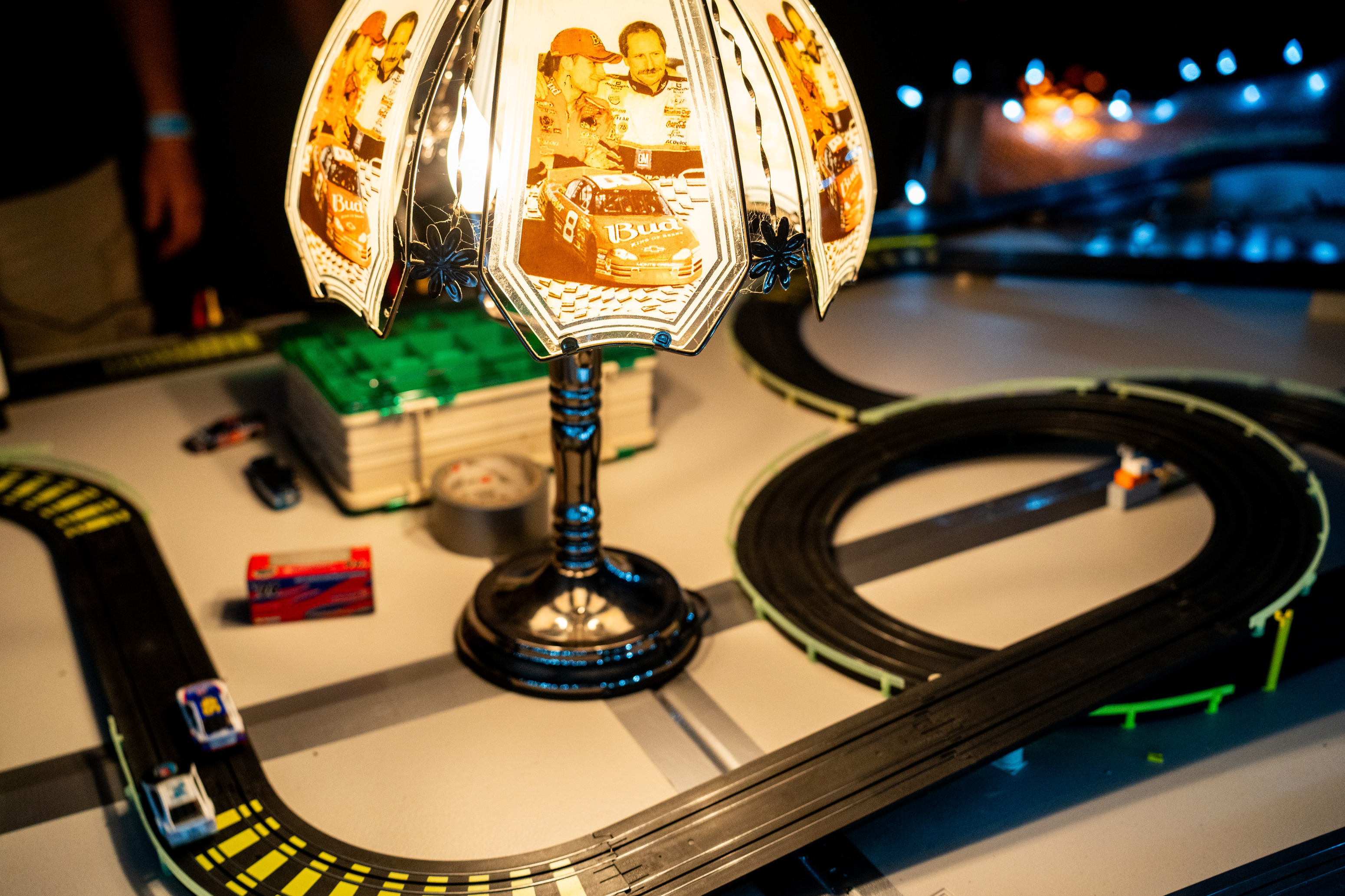 Day and night inside the infield at Michigan International Speedway ...