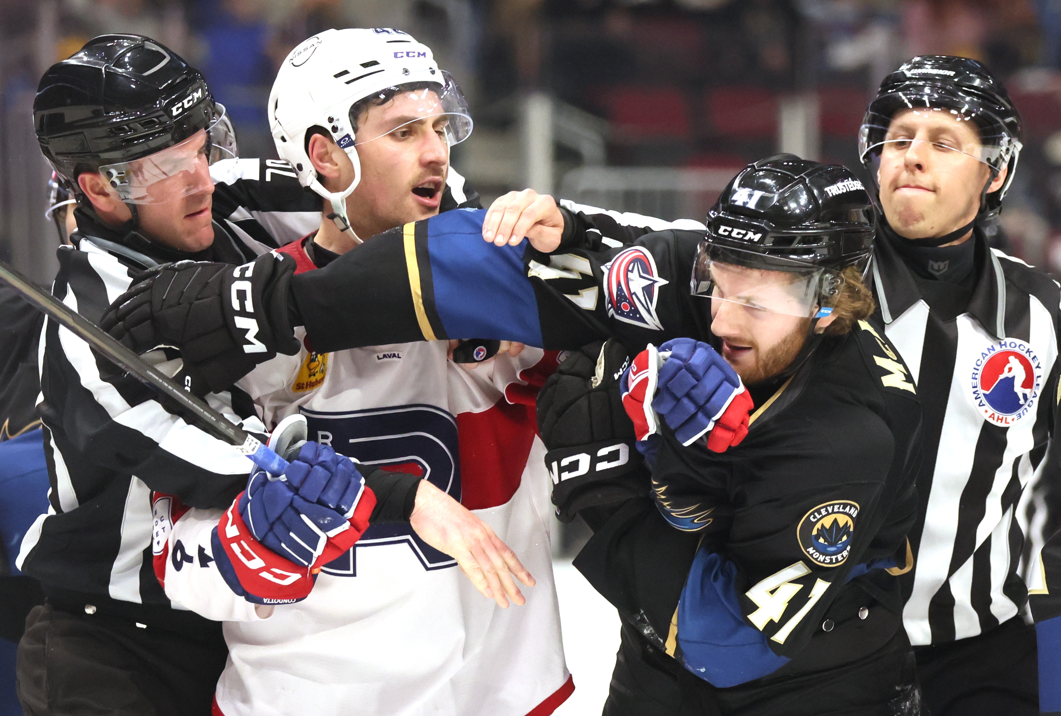 Cleveland Monsters vs. Laval Rocket in game 1 of AHL's North Division ...