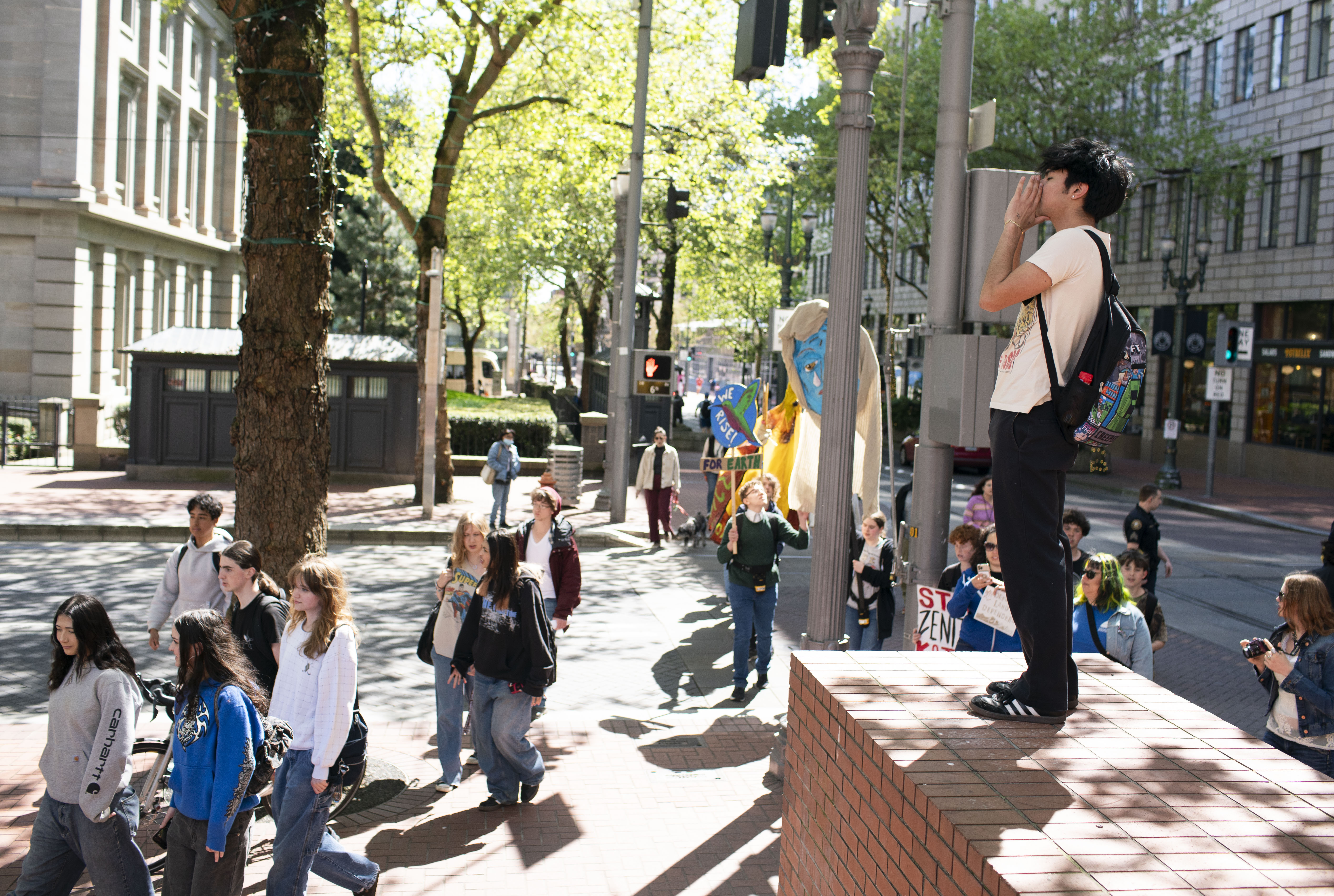 Portland Youth Climate Strike at City Hall for Earth Day rally ...