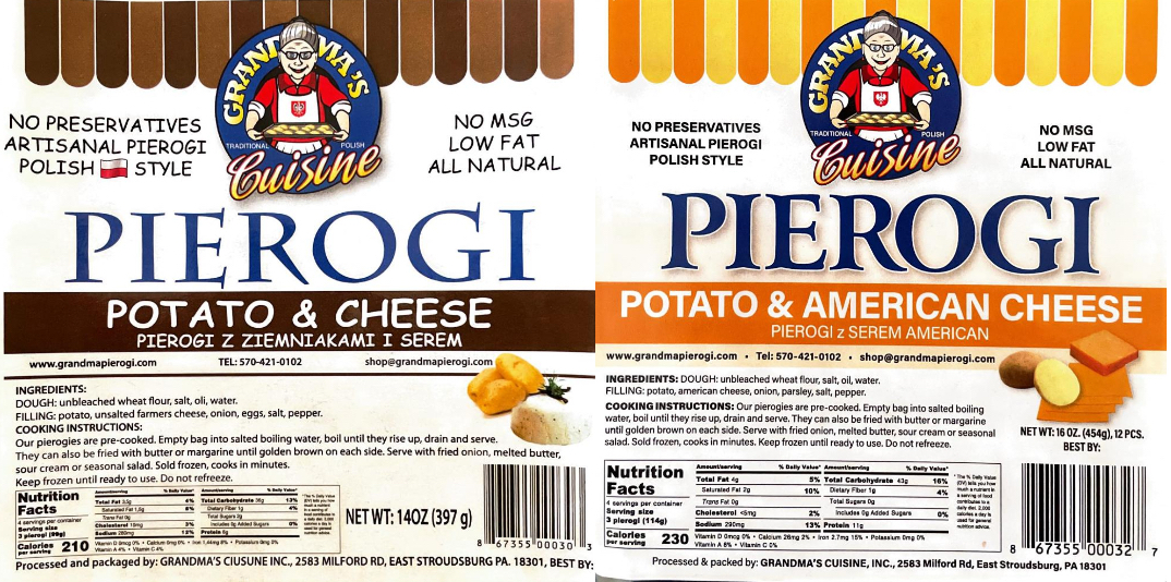 Pa. company recalls frozen pierogies because an allergen is not listed ...