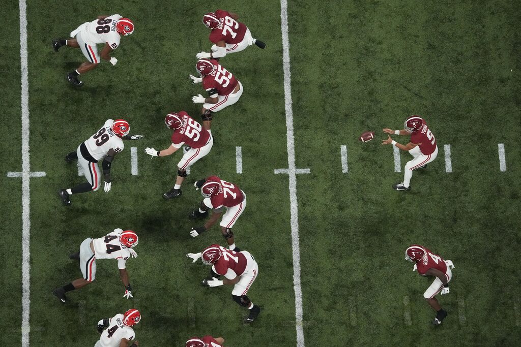 Alabama vs. Georgia in CFP national championship, Jan. 10, 2022 ...