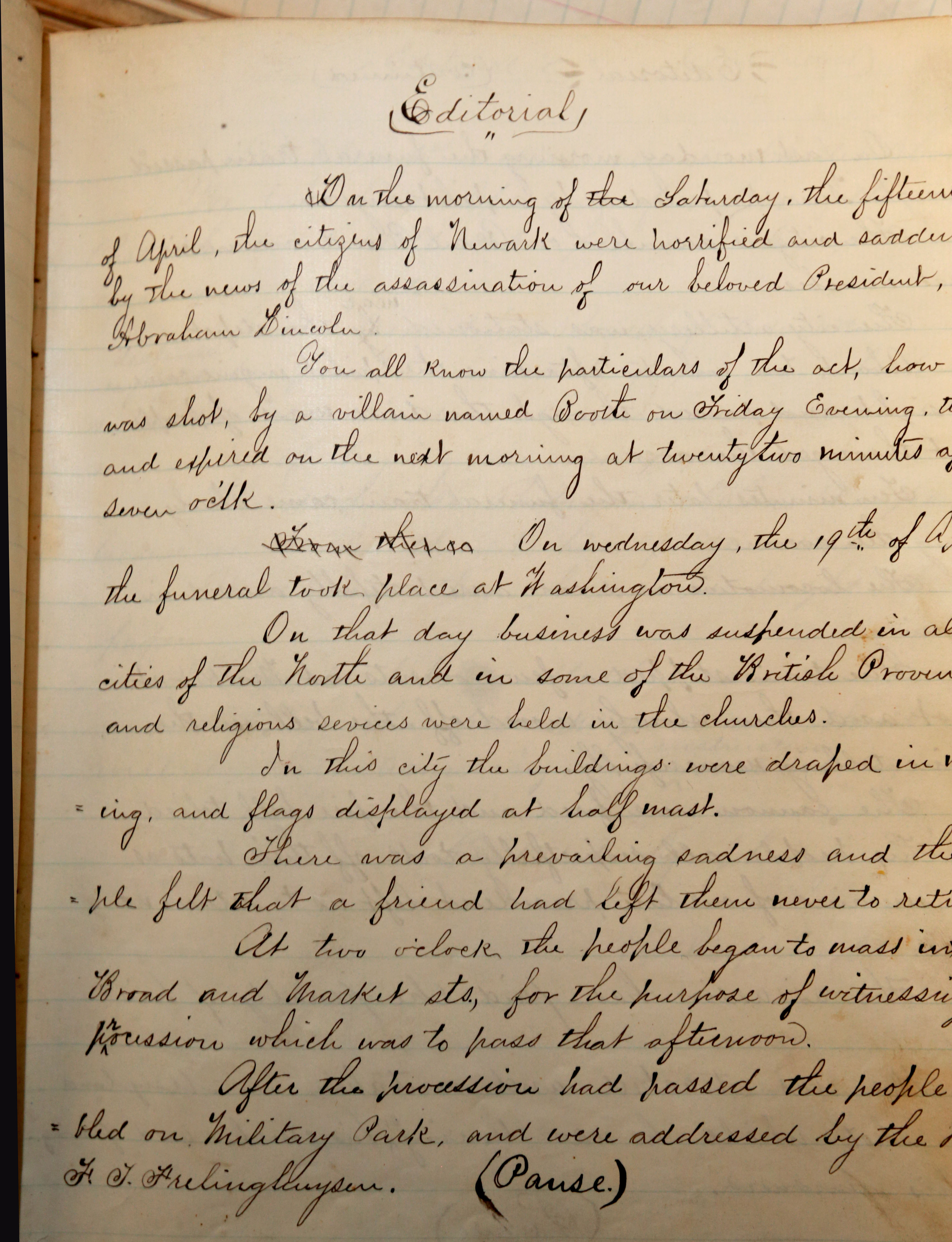 Student Civil War era journals found at Barringer High School heading ...