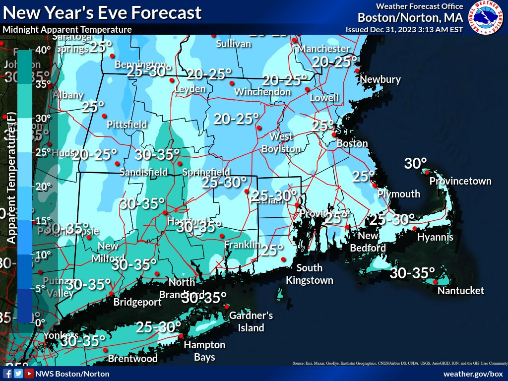 Massachusetts weather: New Year’s Eve temperatures will be chilly