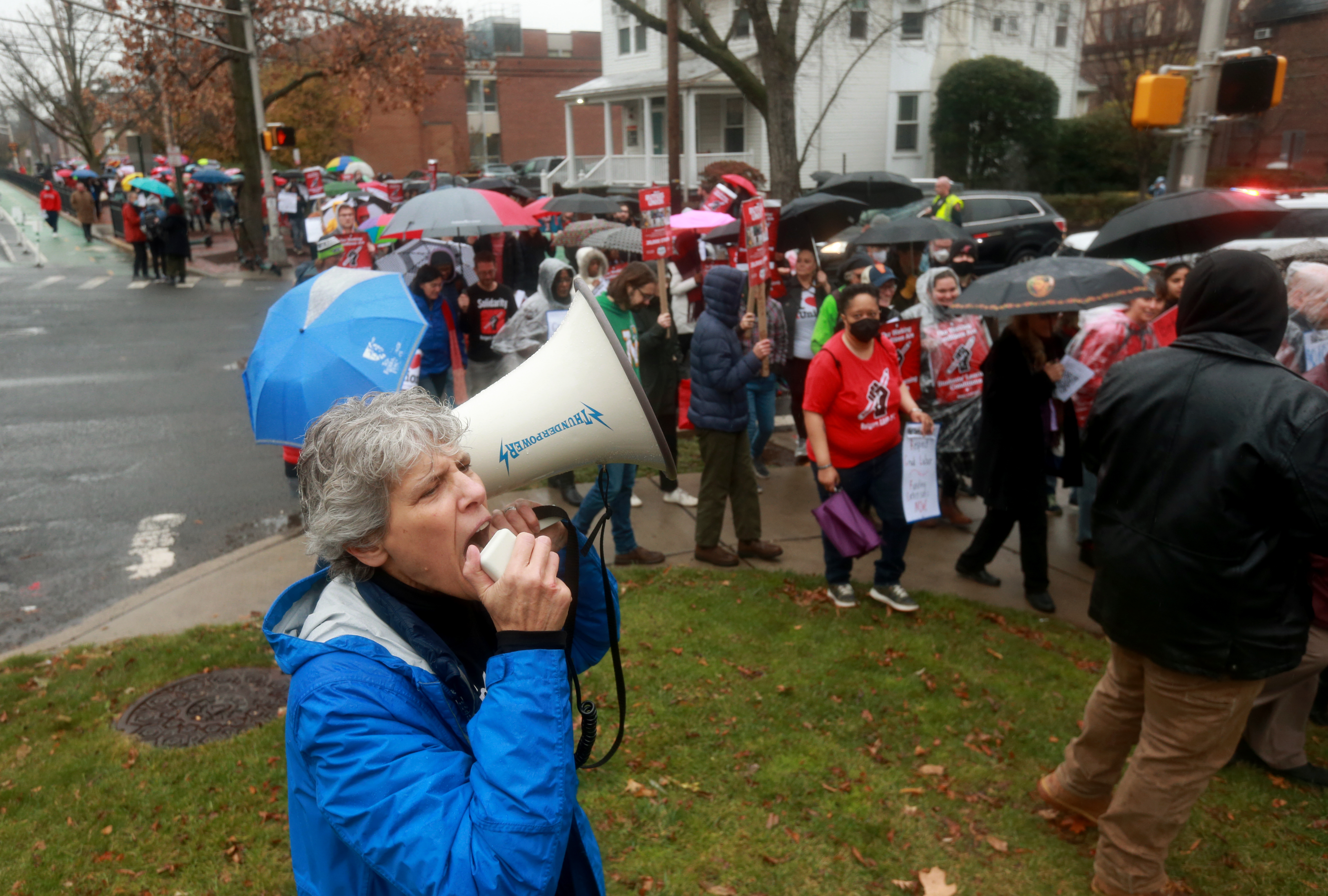 Unions protest at Rutgers University - nj.com