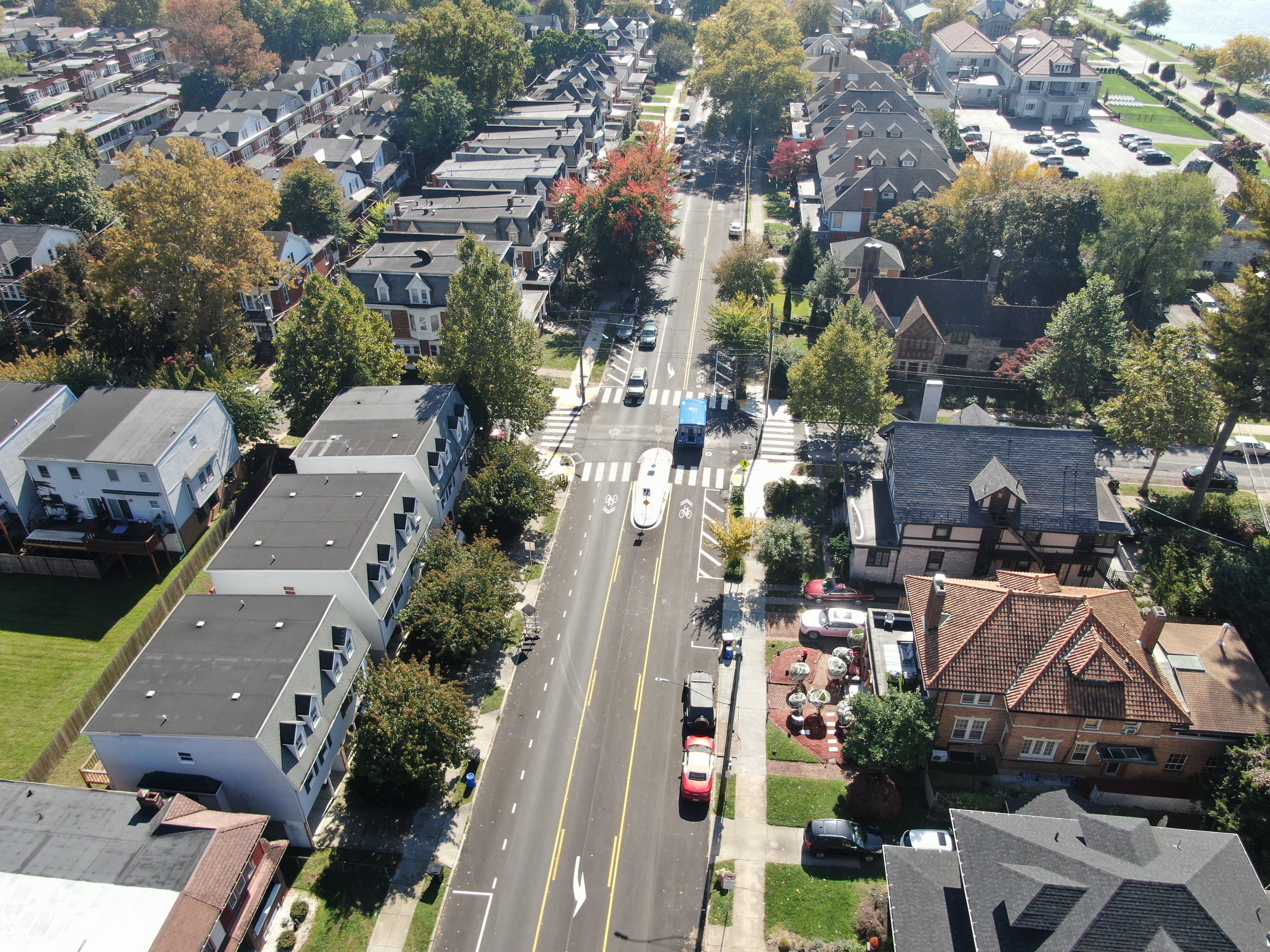 Harrisburg’s Second Street two-way traffic from a drone’s eye view ...