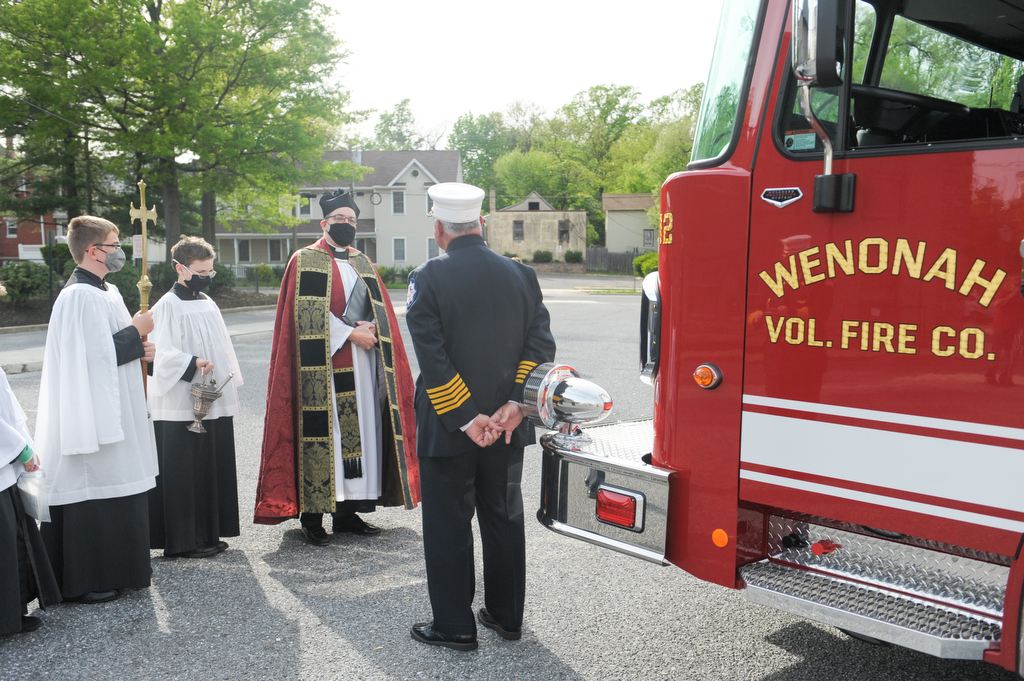 Blessing of firetrucks in Woodbury, May 2, 2021 - nj.com