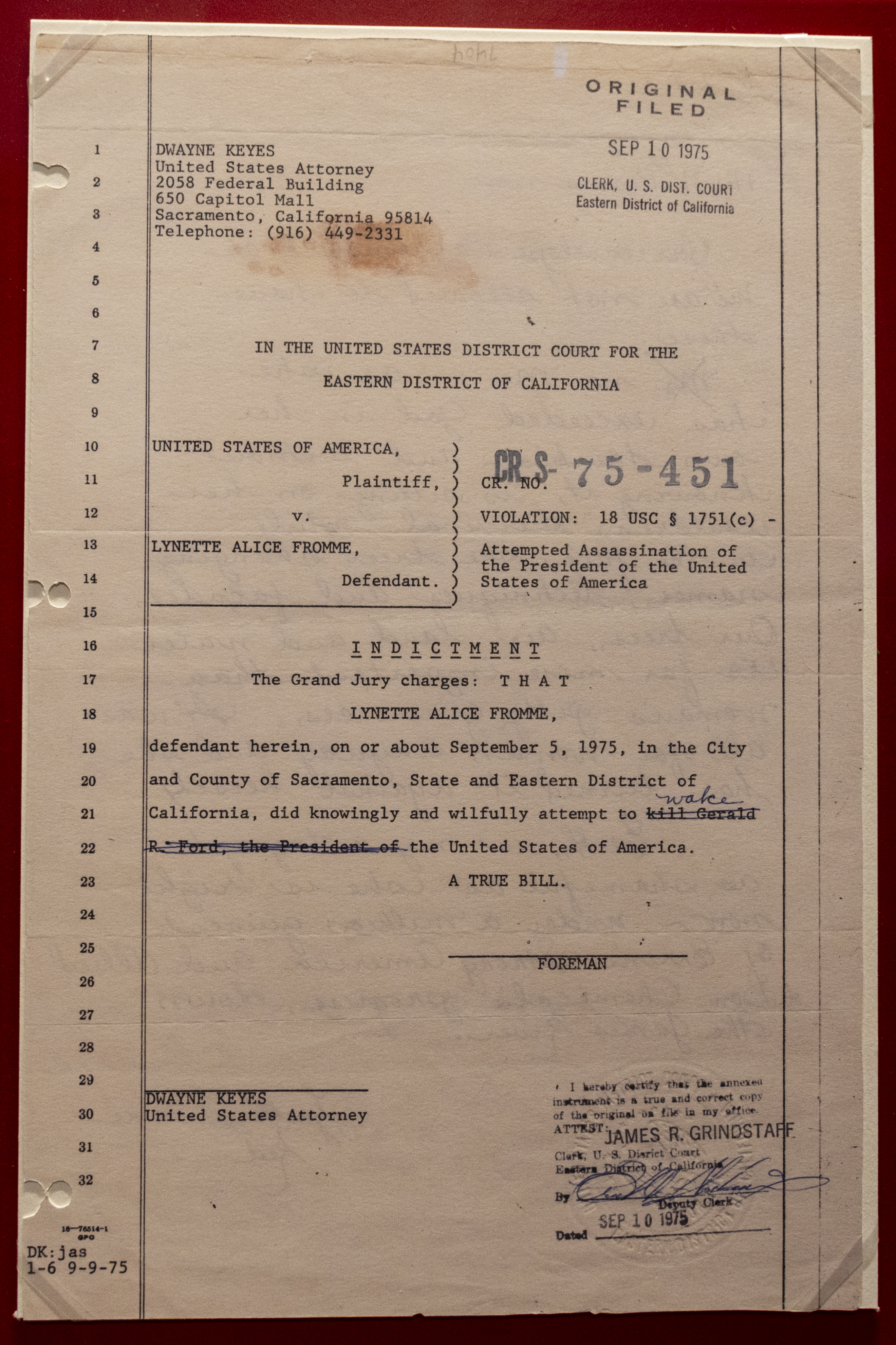 President Gerald R. Ford survived two assassination attempts in Sept ...