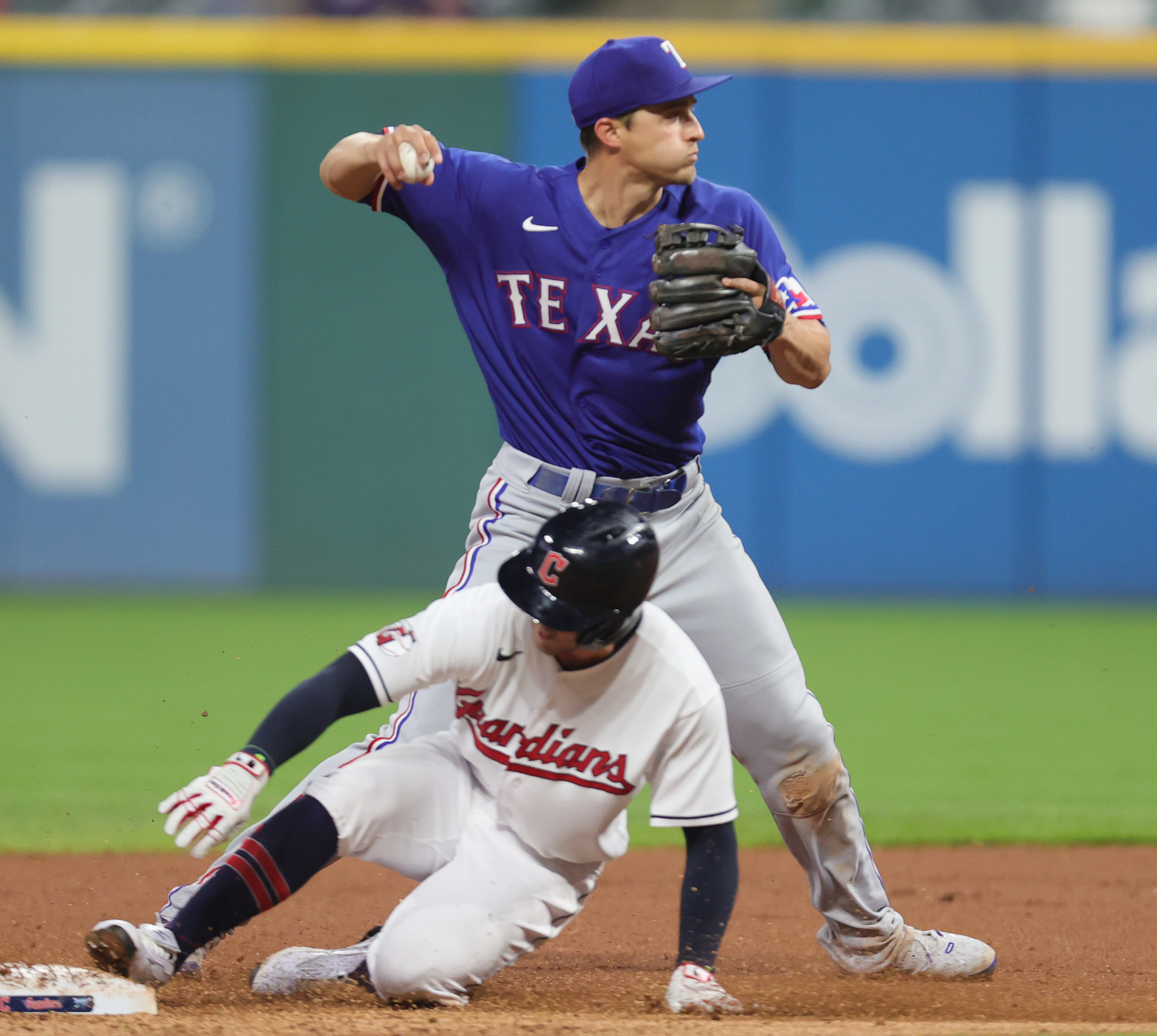 Cleveland Guardians vs. Texas Rangers in game 2 of a doubleheader, June ...