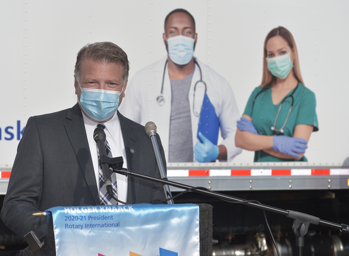 Rotary Million Mask Challenge Tour makes stop in Springfield - masslive.com
