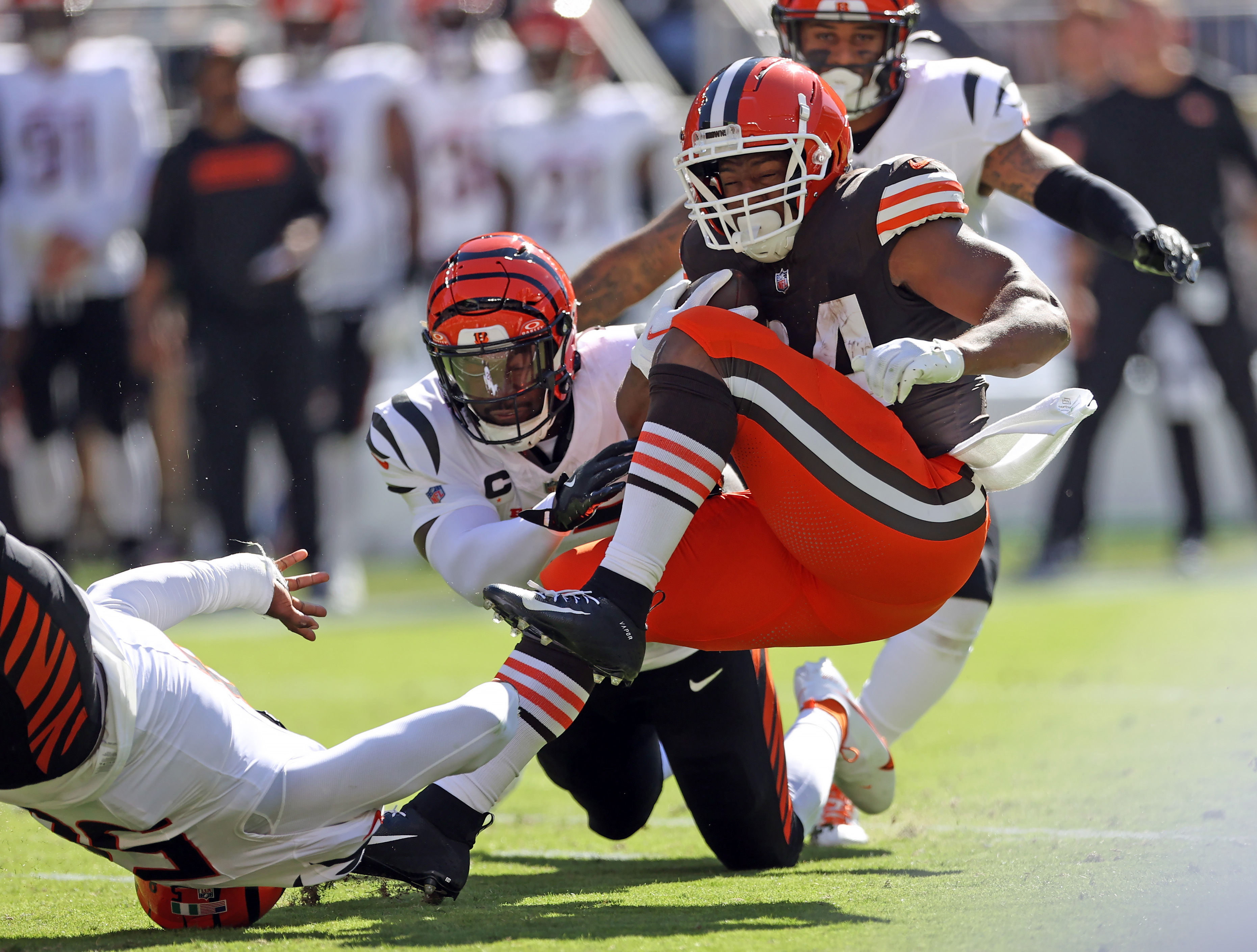 Cleveland Browns running back Nick Chubb vs. the Cincinnati Bengals ...