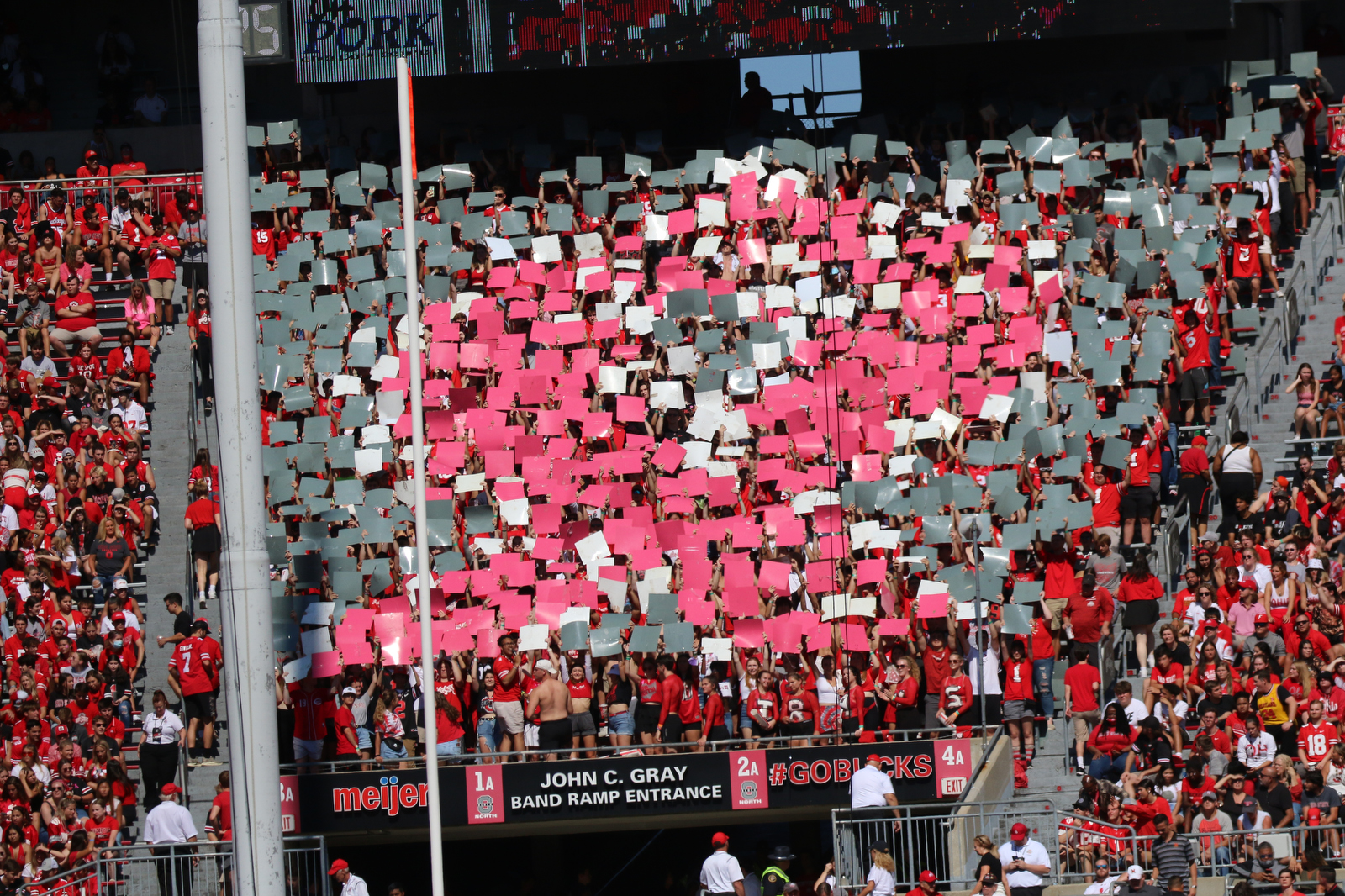 Fans at the OSU vs Maryland game in Columbus, October 8, 2021 ...