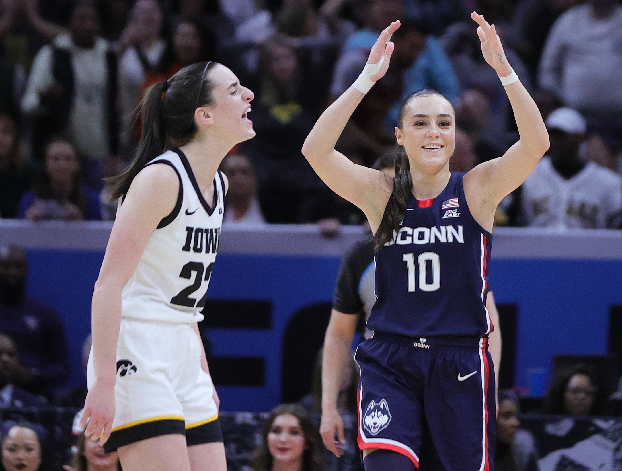 Iowa vs. UConn in Women's Final Four semifinal game, April 5, 2024 ...