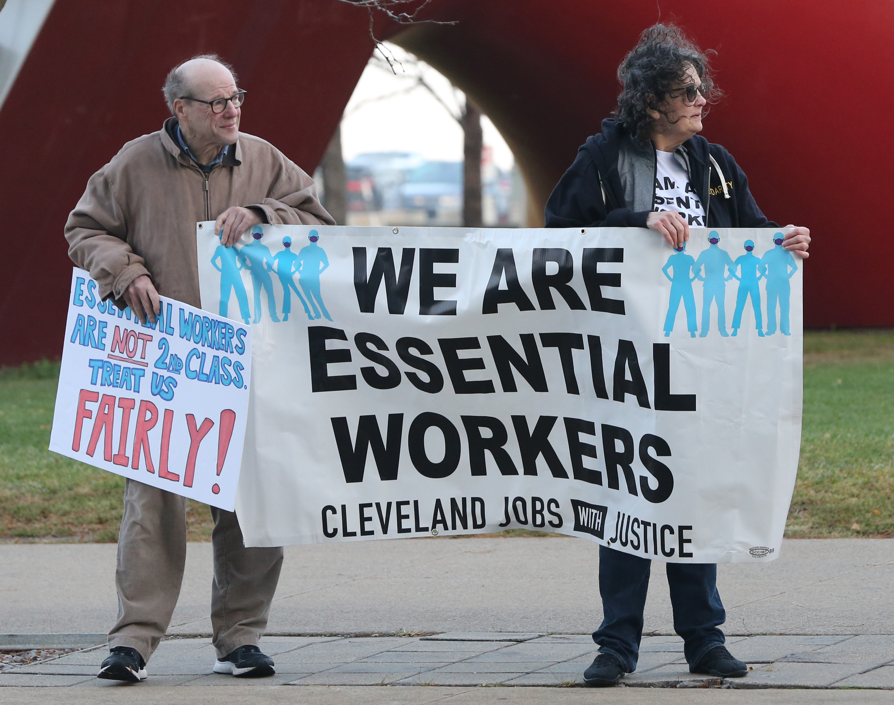 Cleveland city workers rally for wage equality, November 2, 2022 ...