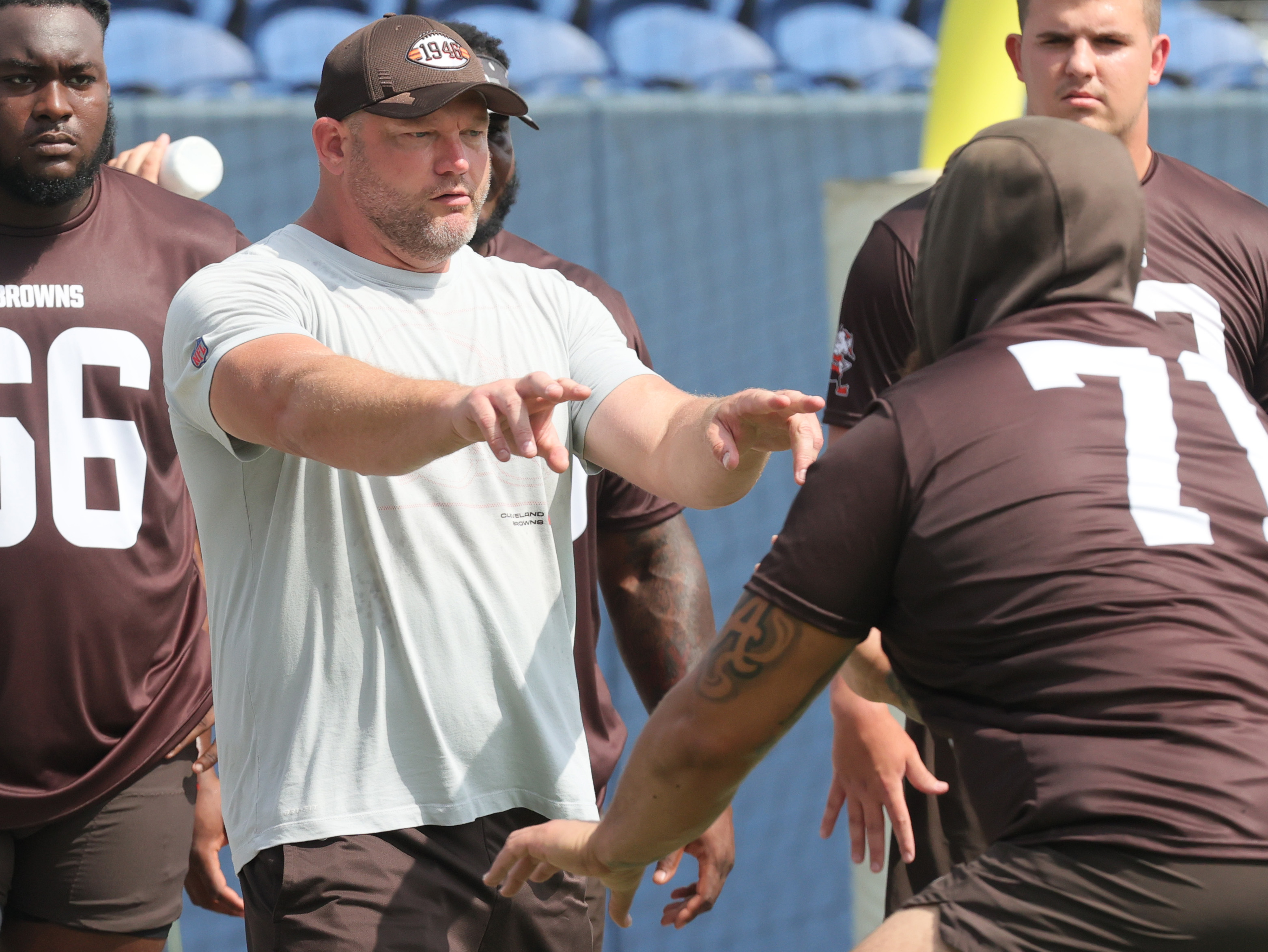 Cleveland Browns minicamp at the Pro Football Hall of Fame stadium ...
