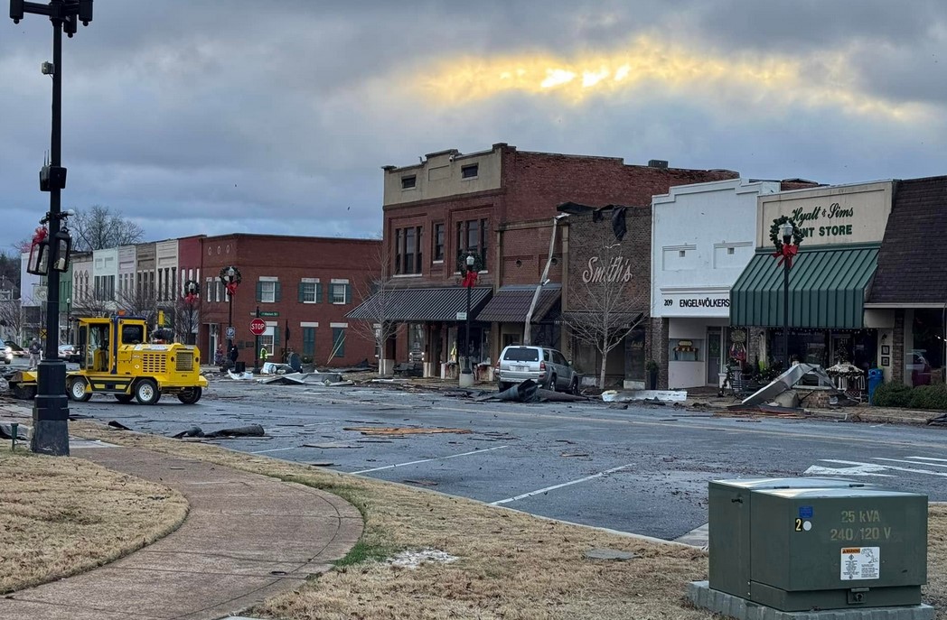 Storm damage in downtown Athens - al.com