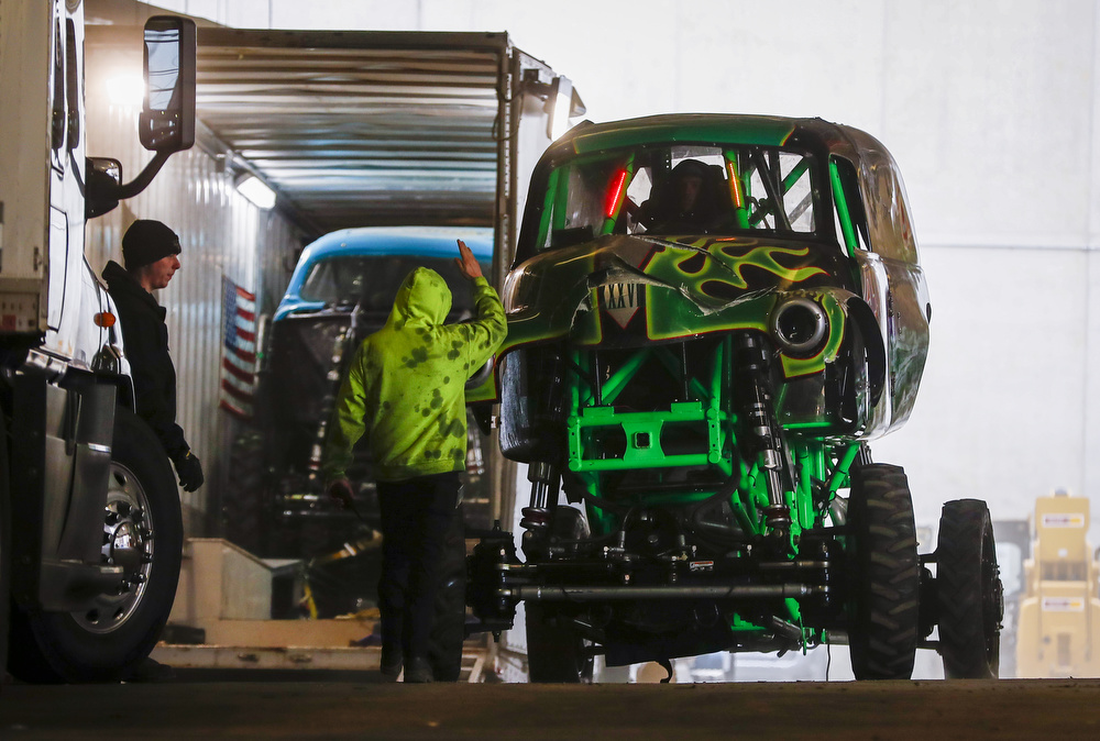 Prepping for Monster Jam at PPL Center on Feb. 24, 2022 ...