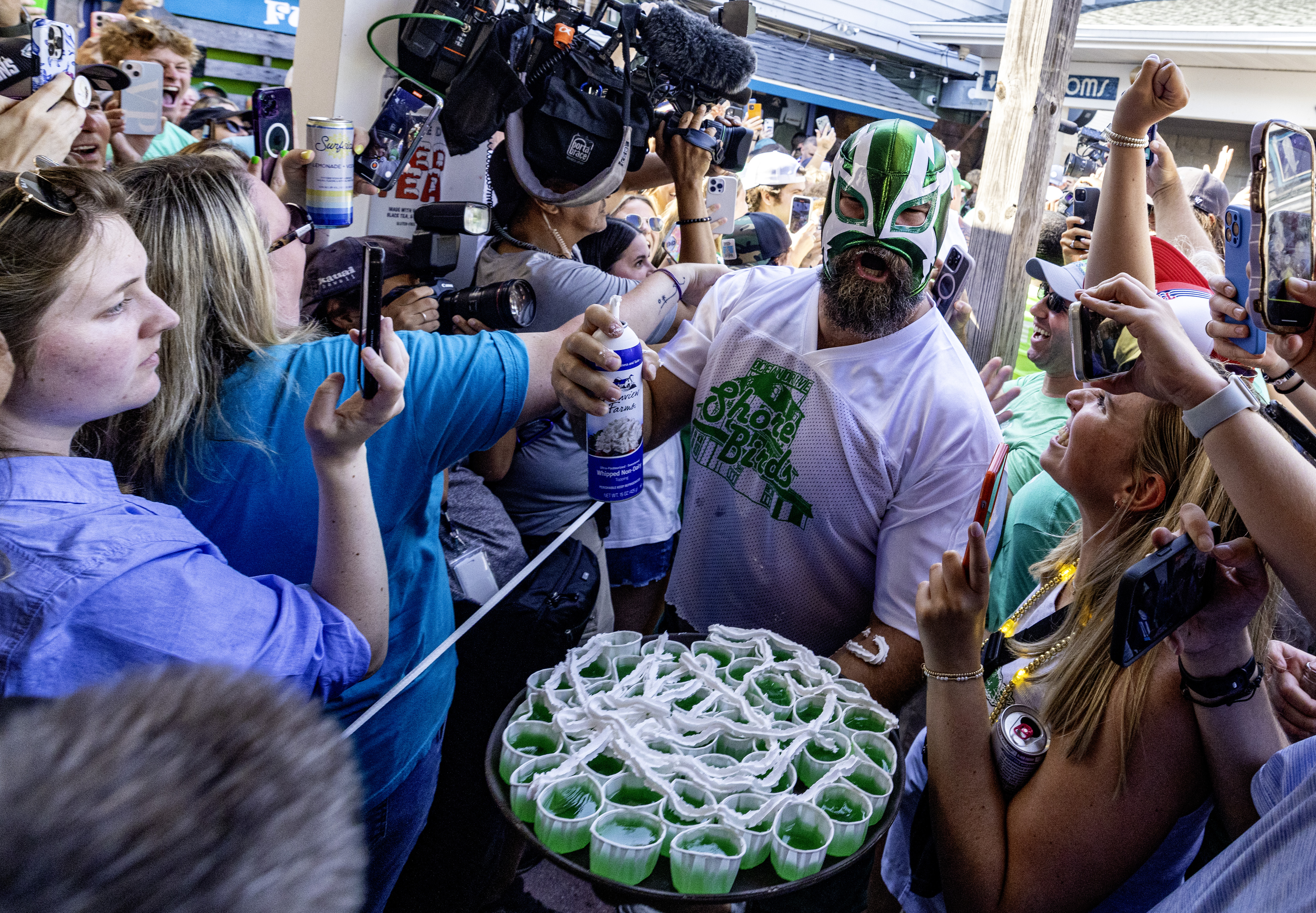 Jason Kelce 4th Annual Celebrity Bartender fundraiser at the Jersey ...