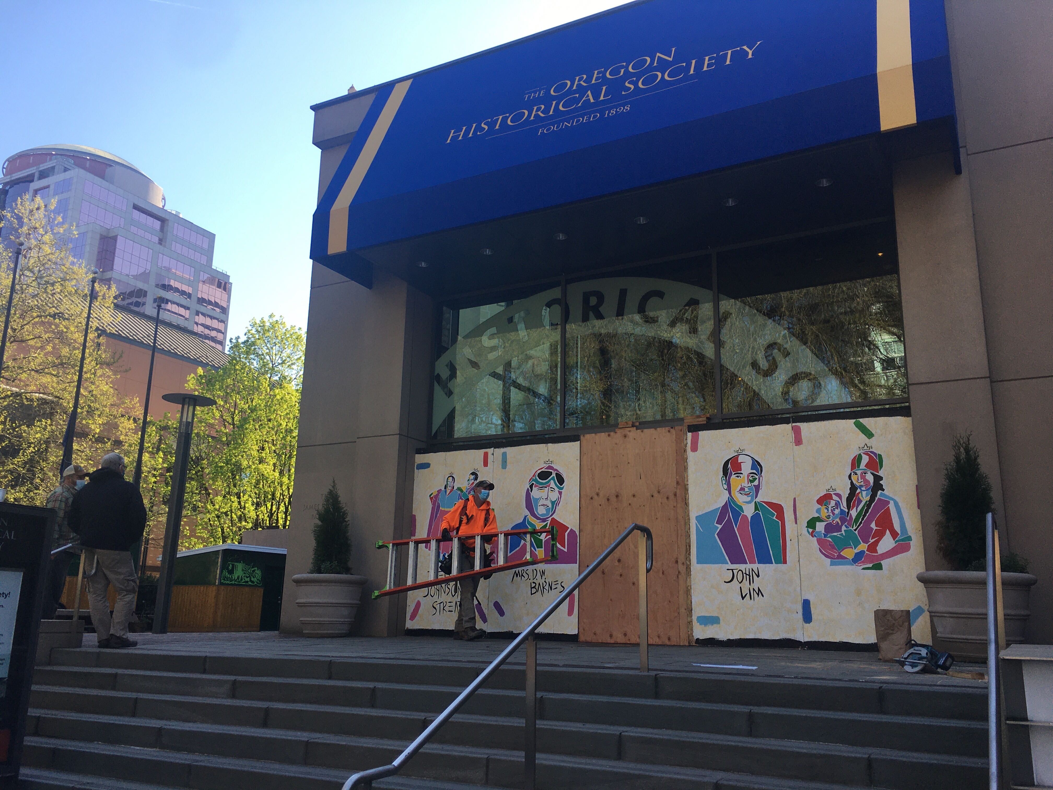 Damage from April 16, 2021, protest in downtown Portland - oregonlive.com