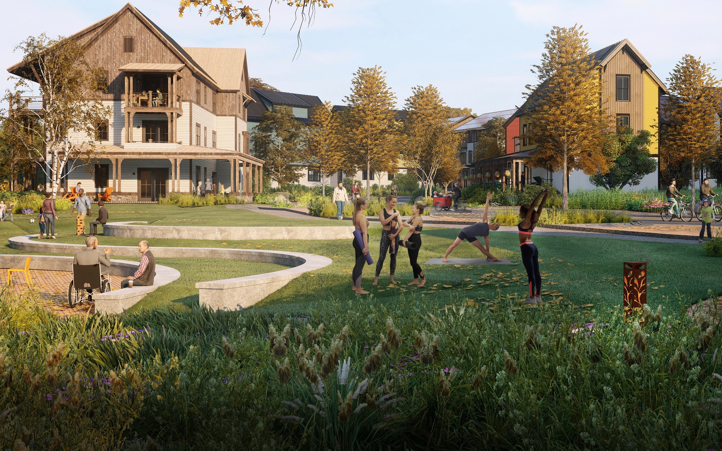 Conceptual images show plan for solar-powered Veridian development in ...