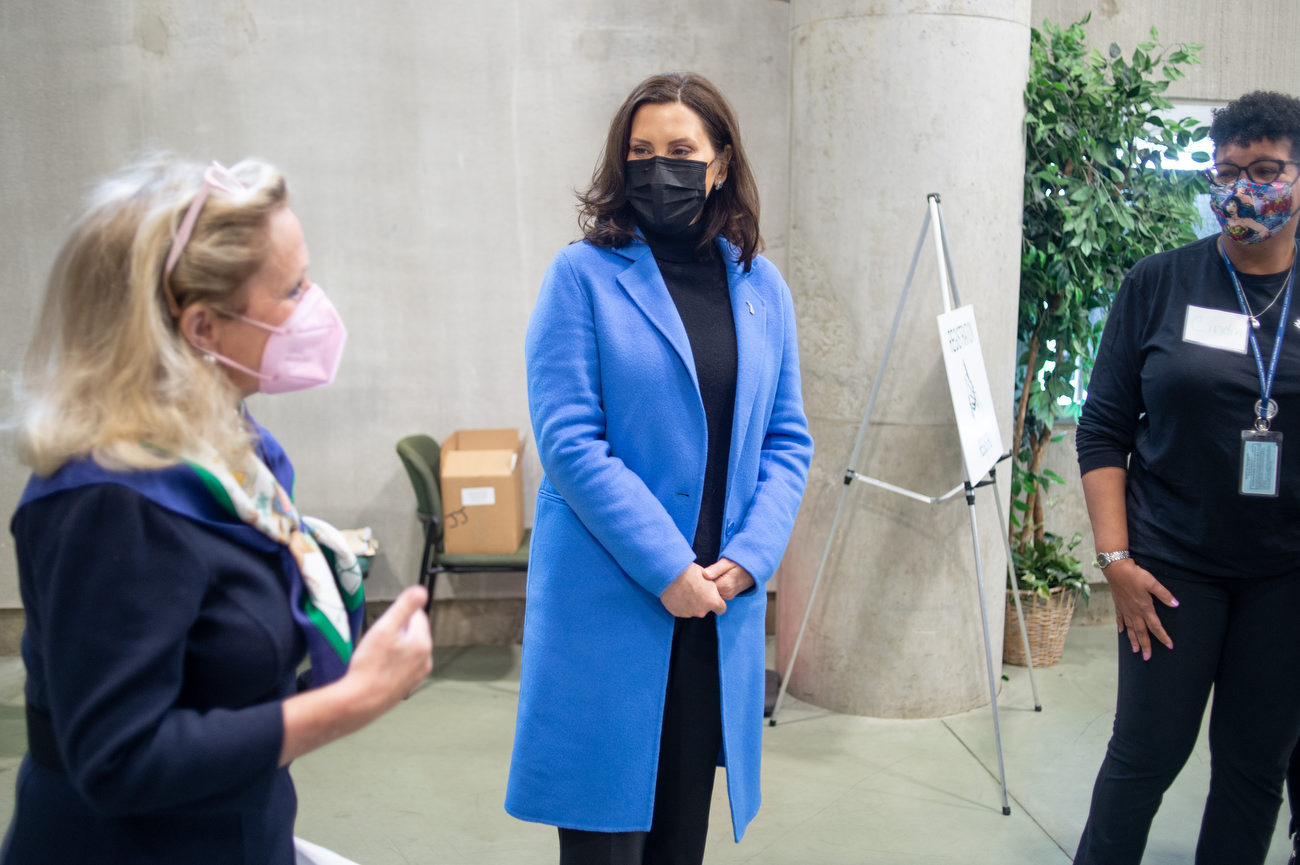 Gov. Whitmer visits EMU vaccine clinic - mlive.com