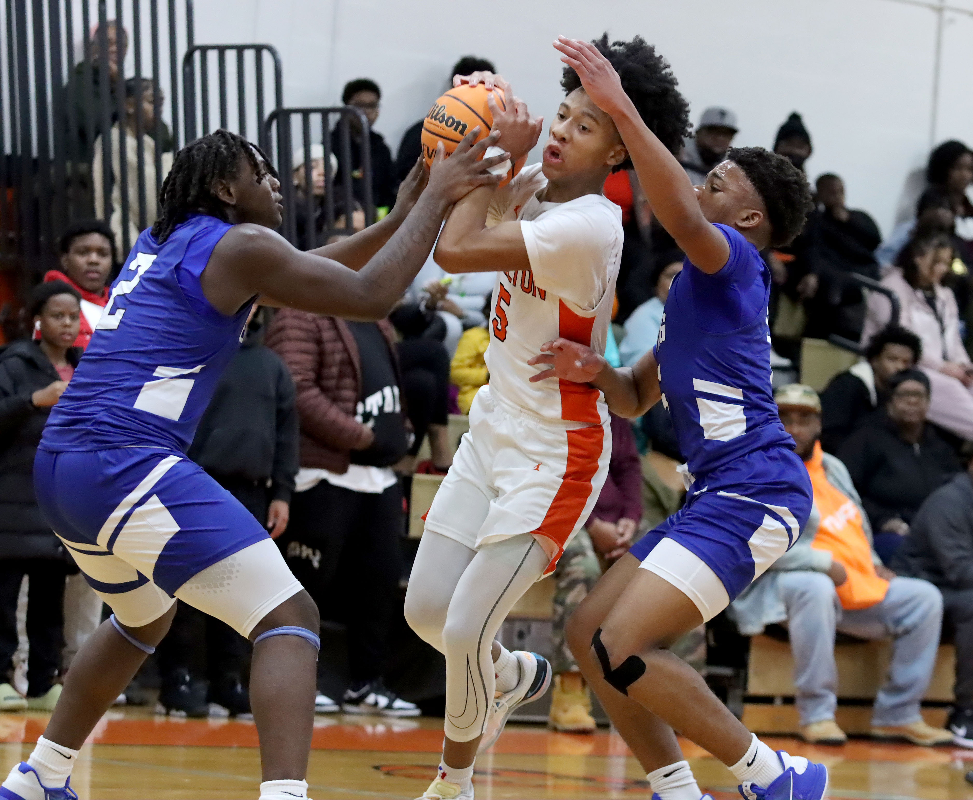 High school boys basketball, Ewing at Hamilton West, held at Hamilton ...