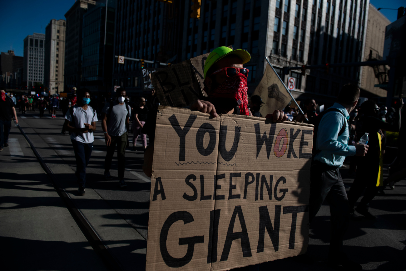 Protesters march through Detroit in third day of protesting police ...