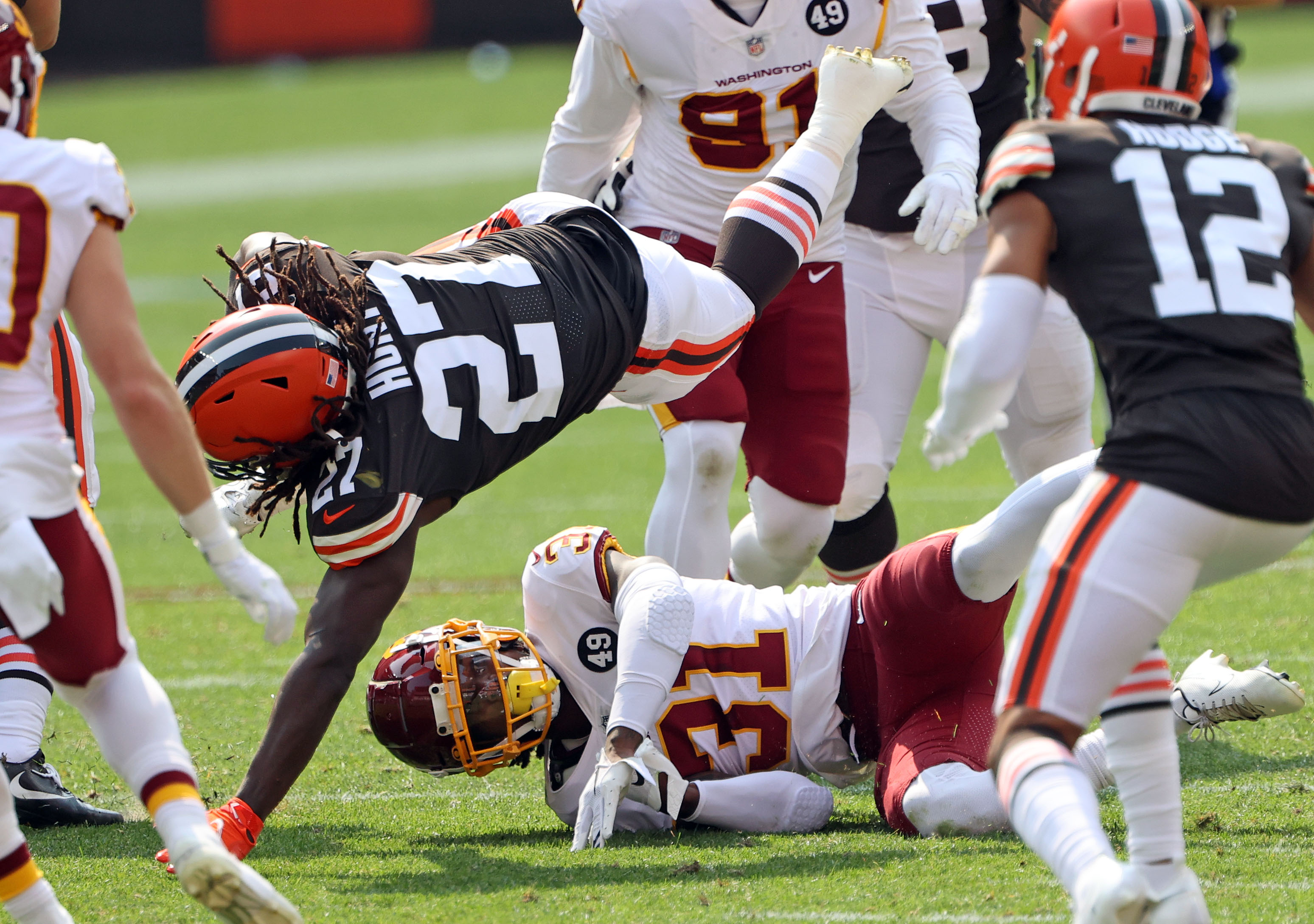 Cleveland Browns running backs vs. Washington Football Team, September ...