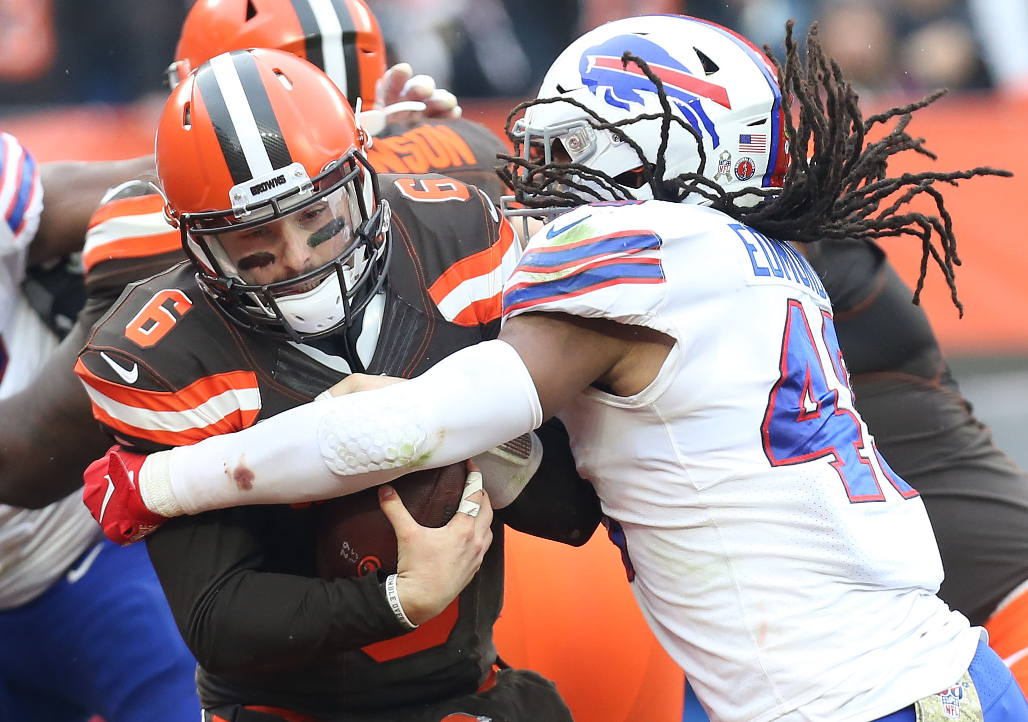 Cleveland Browns Baker Mayfield vs. Buffalo Bills, November 10, 2019 ...