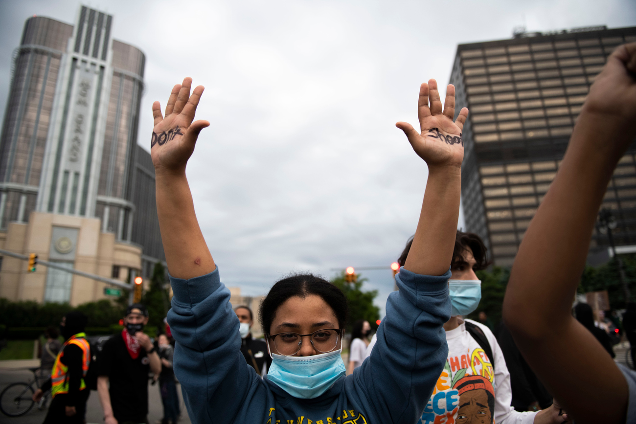 Peaceful Protest ends in tense scene - mlive.com