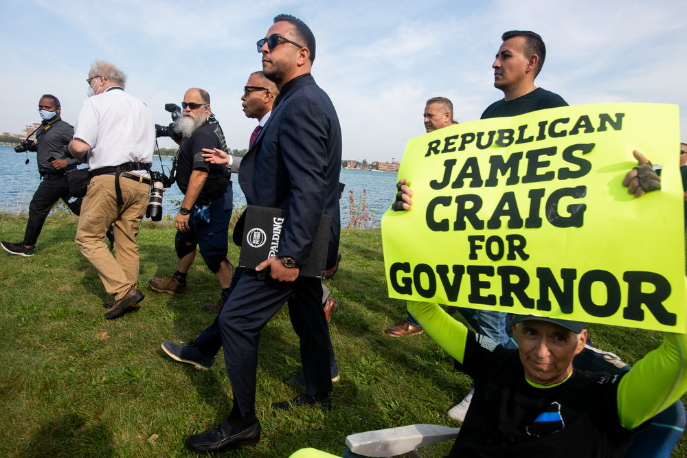 Former Detroit Police Chief James Craig press conference announcing ...