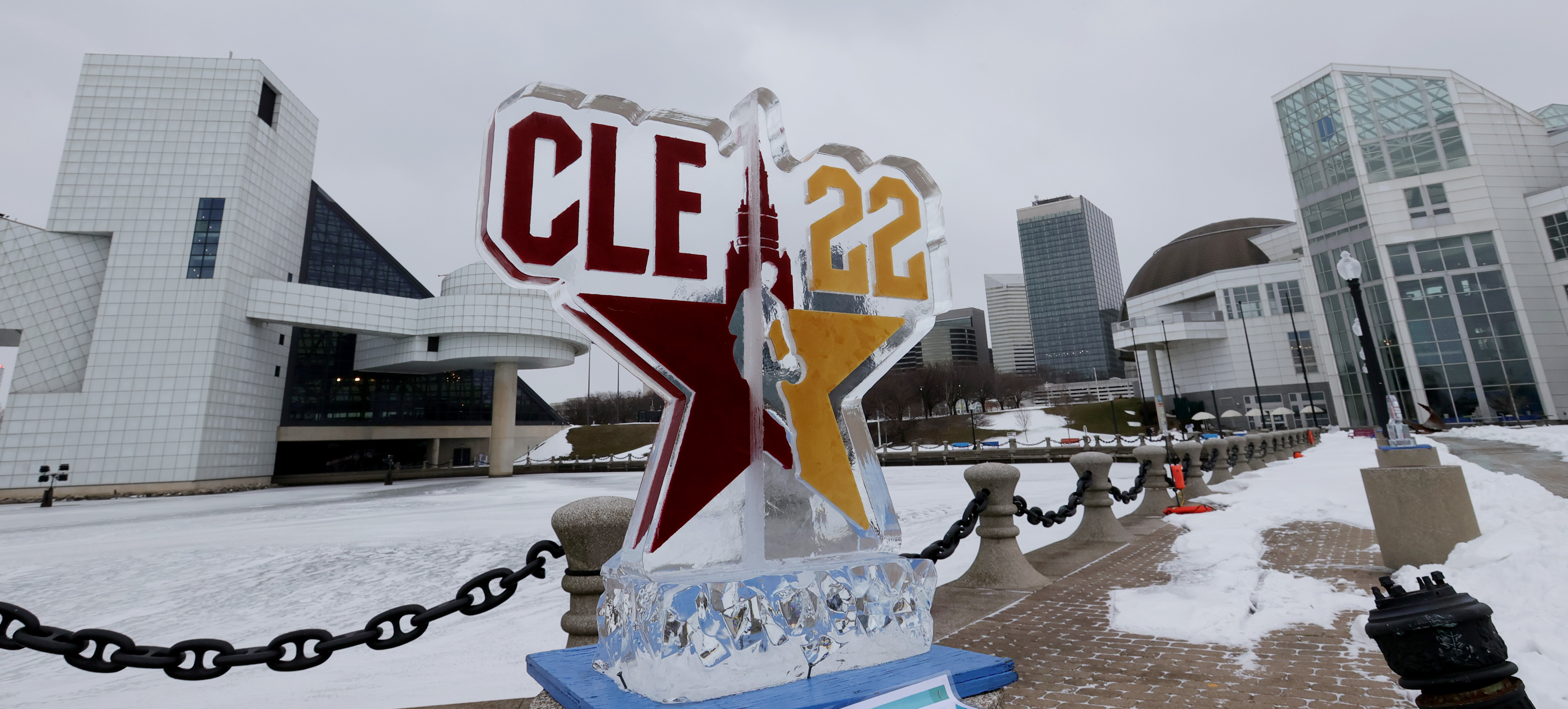 Annual Ice Fest on display at North Coast Harbor in Cleveland, January ...