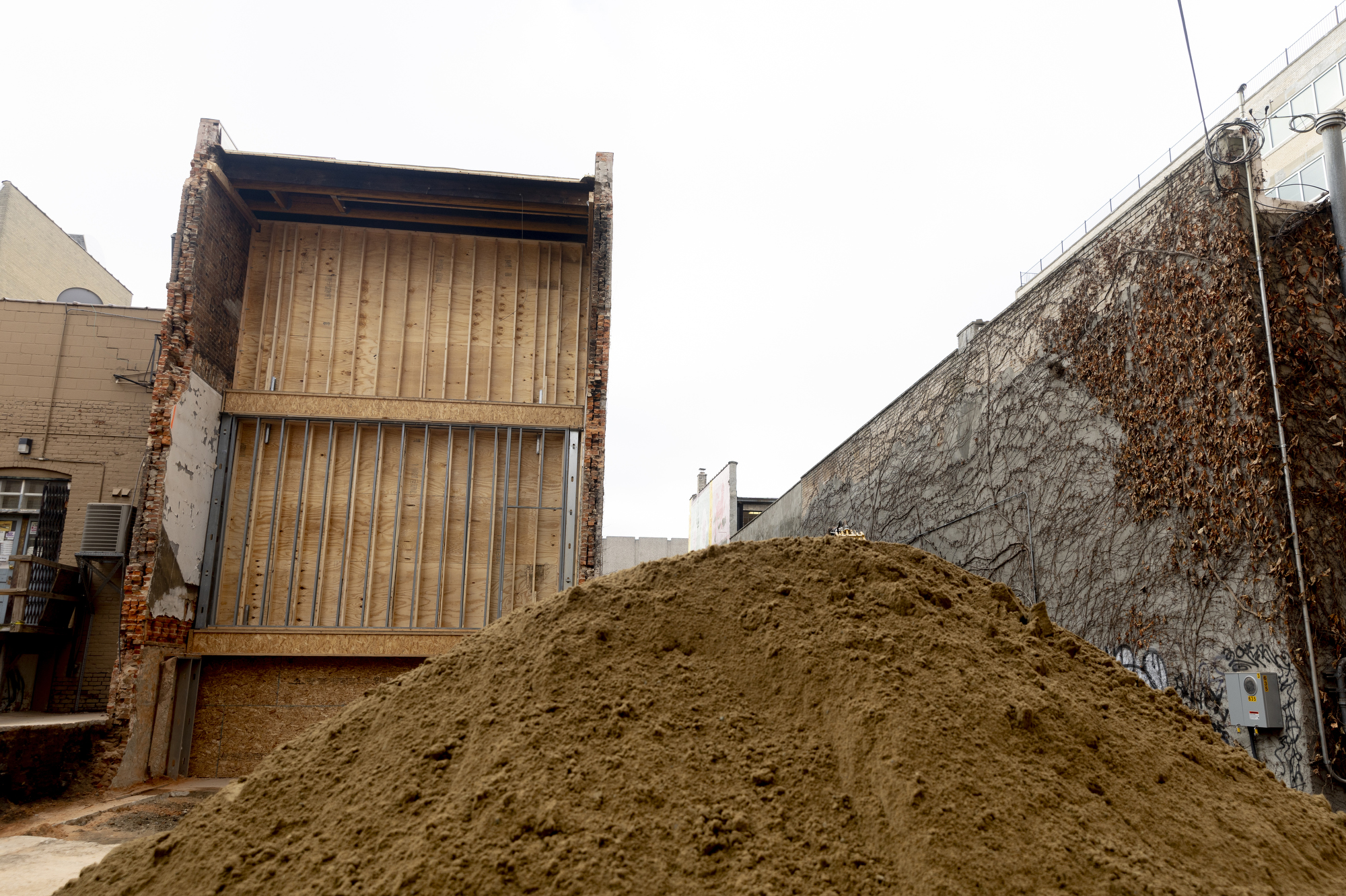 Downtown Flint building partially demolished in Brush Alley - mlive.com