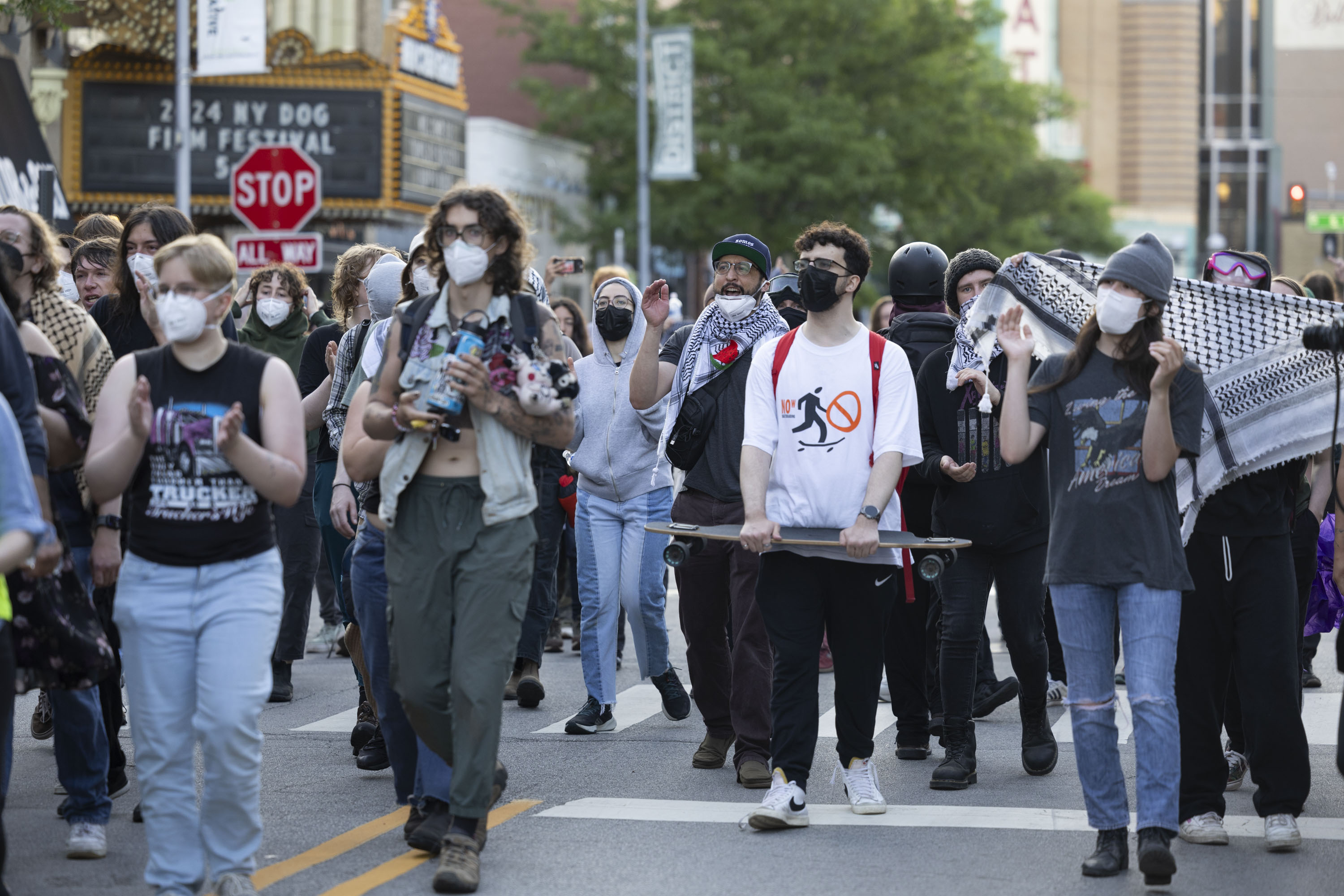 University of Michigan Pro-Palestinian student protester encampment ...