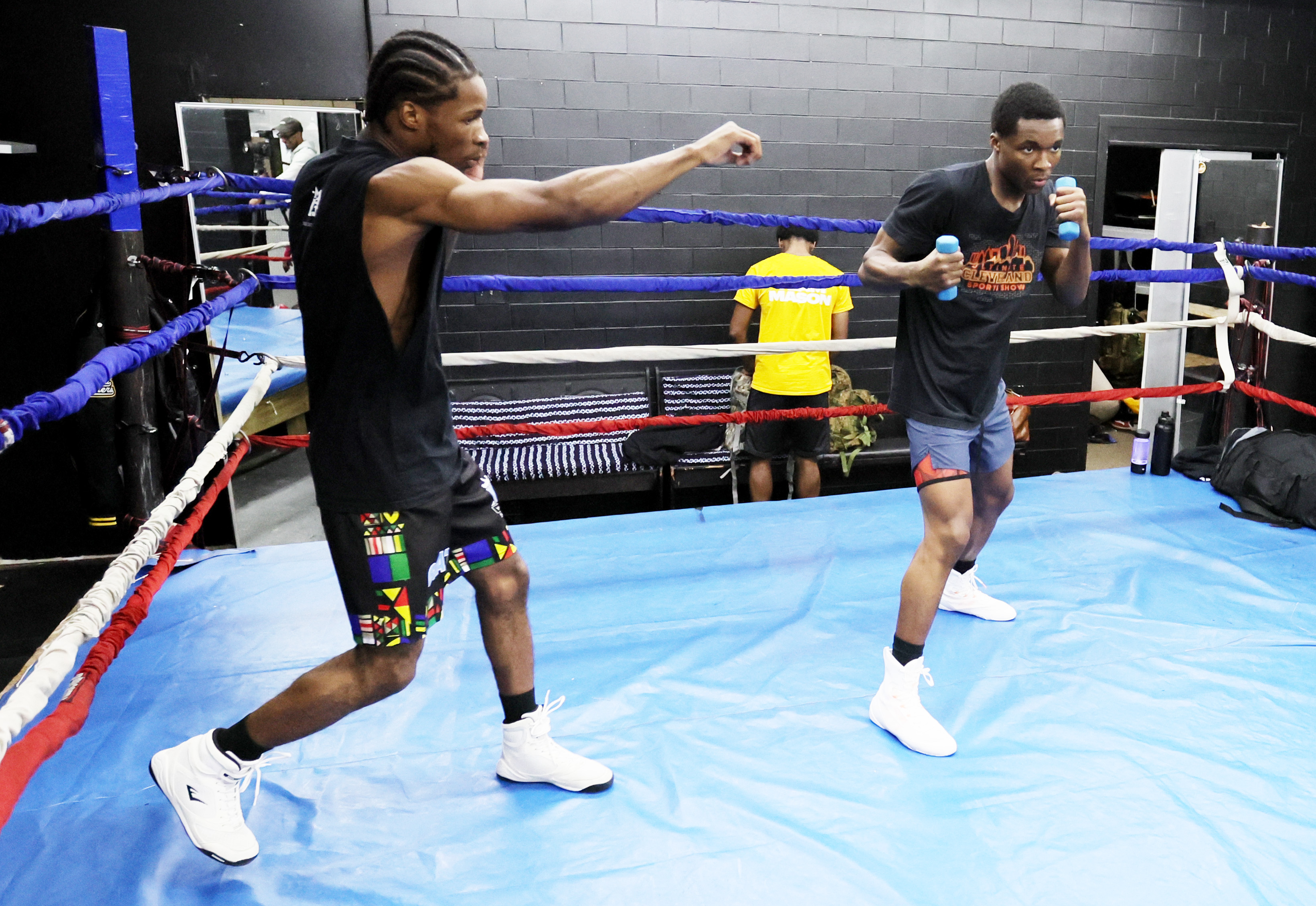 Abdullah Mason trains for his upcoming fight June 7, 2025, against ...