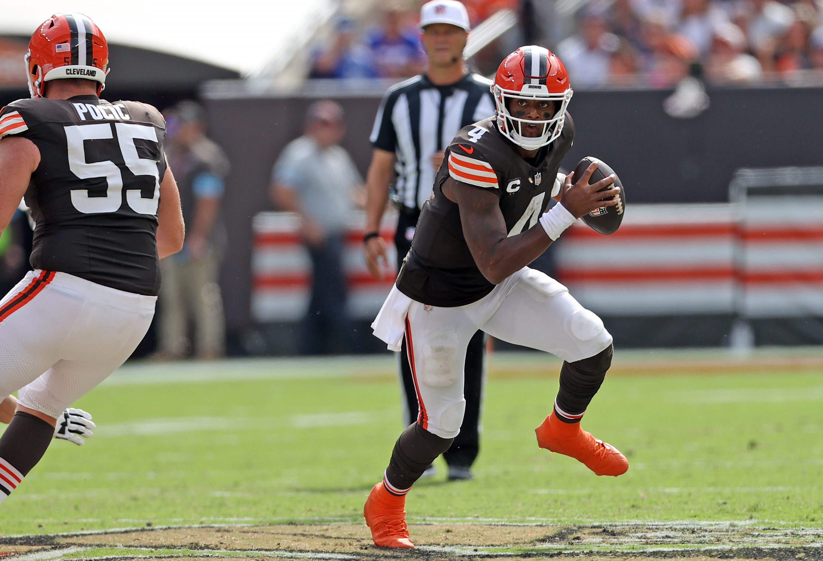Cleveland Browns Deshaun Watson vs. New York Giants, September 22, 2024 ...