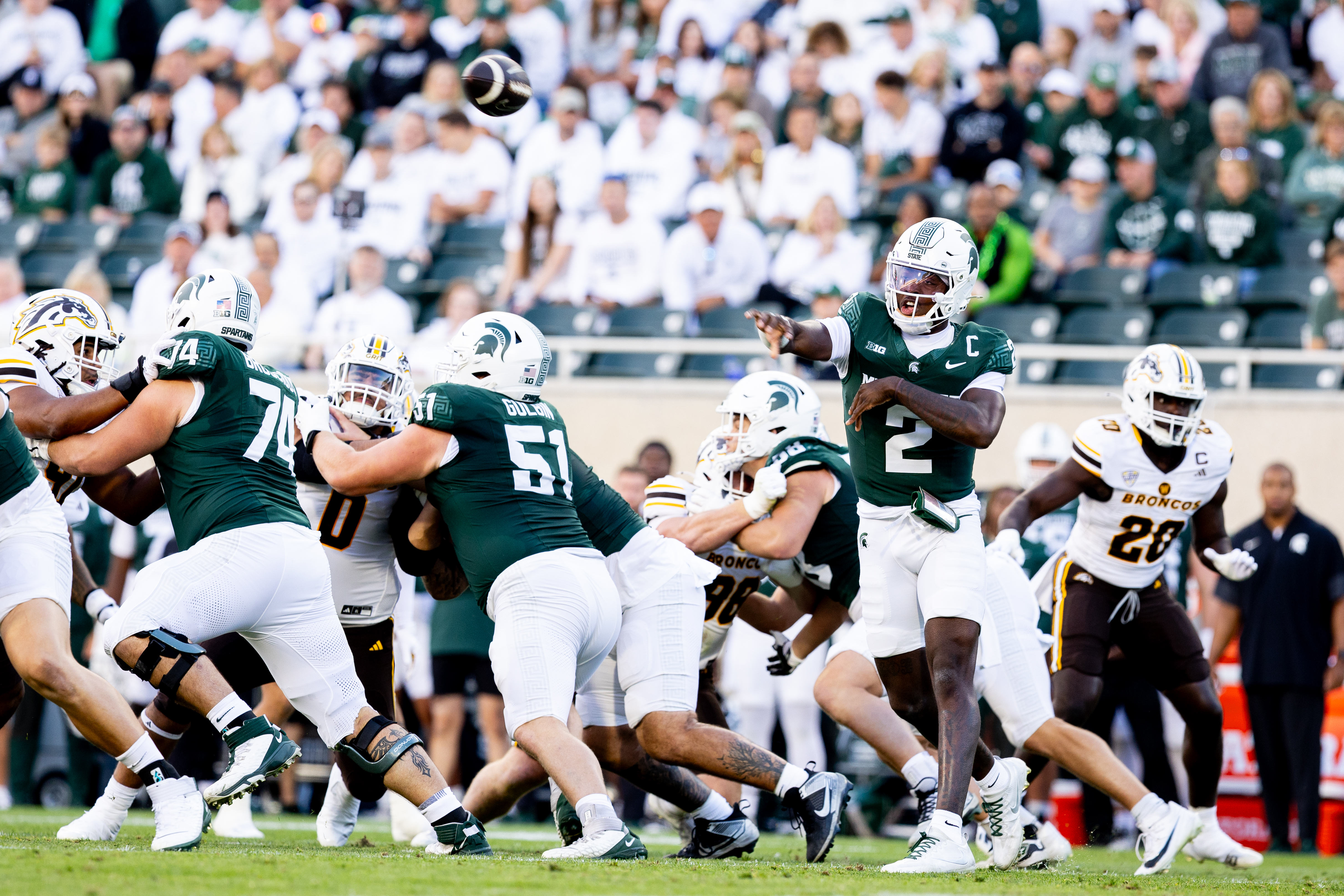 Michigan State hosts Western Michigan under the lights to kickoff 2025 ...
