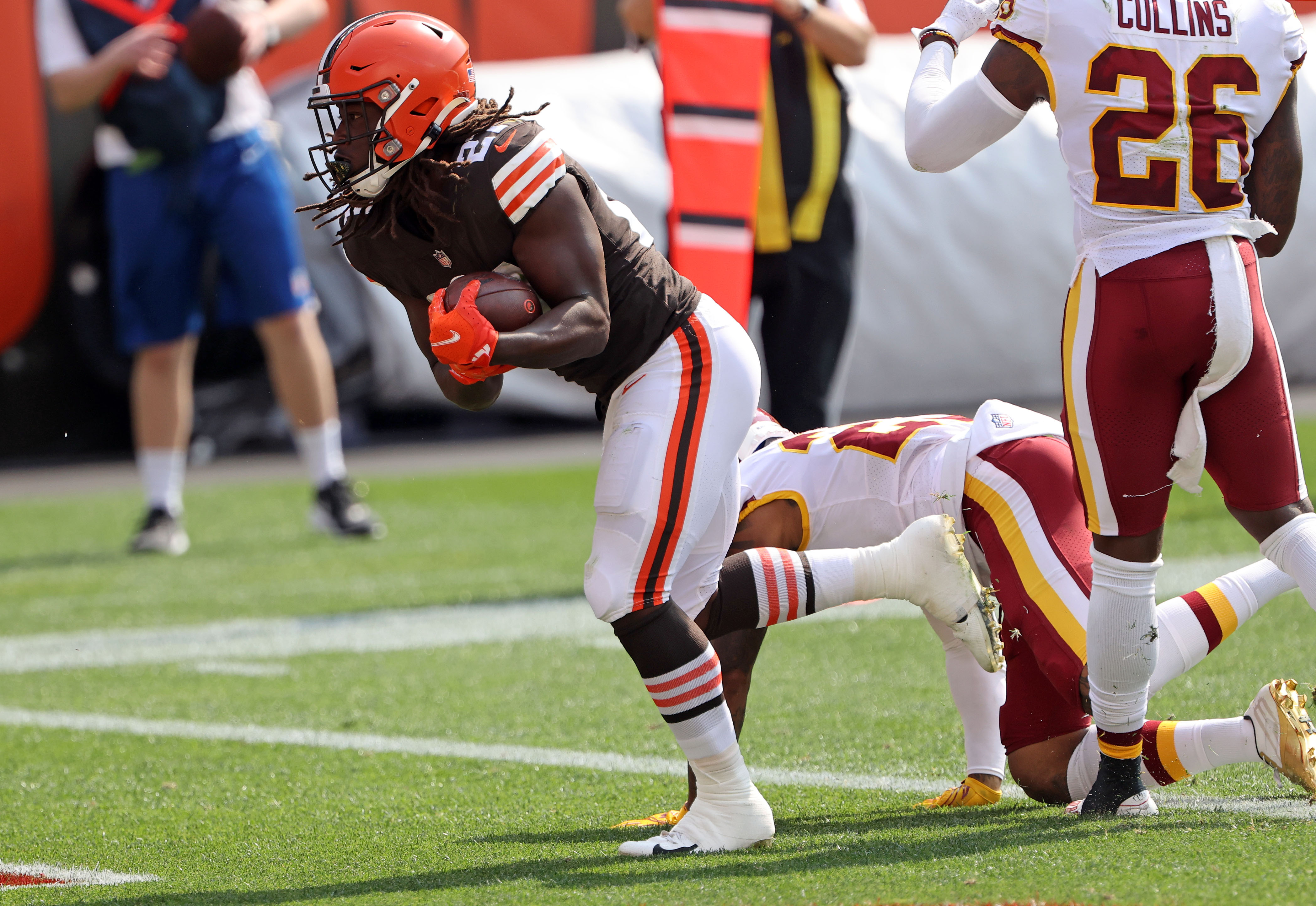 Cleveland Browns running backs vs. Washington Football Team, September ...
