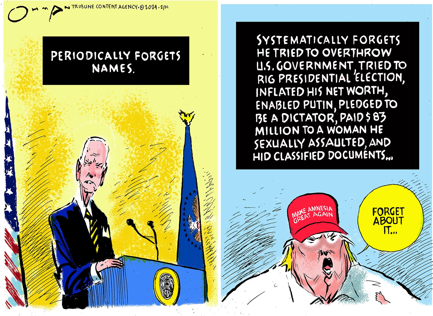 Editorial cartoons for Feb. 18, 2024 - syracuse.com