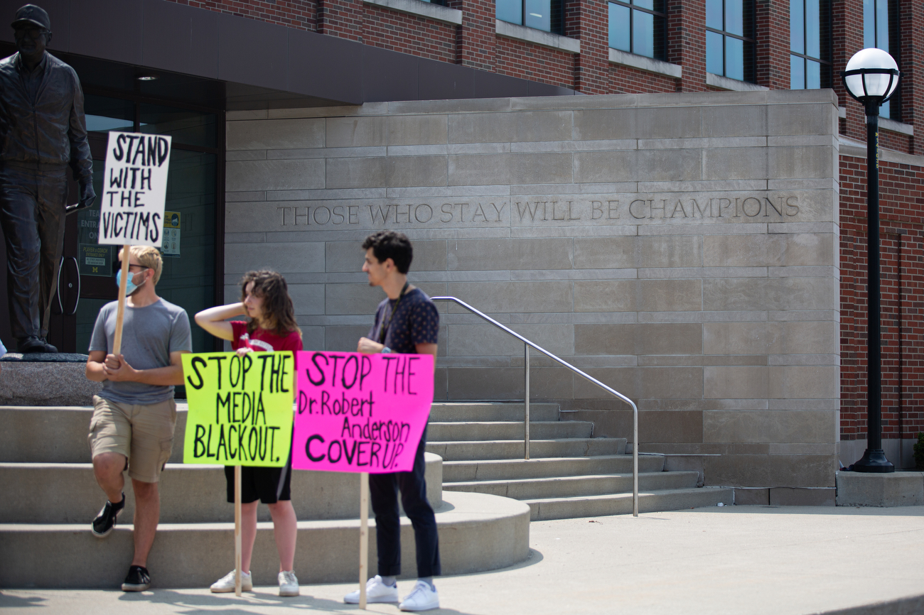 University of Michigan Students Against Sexual Assault protest at ...
