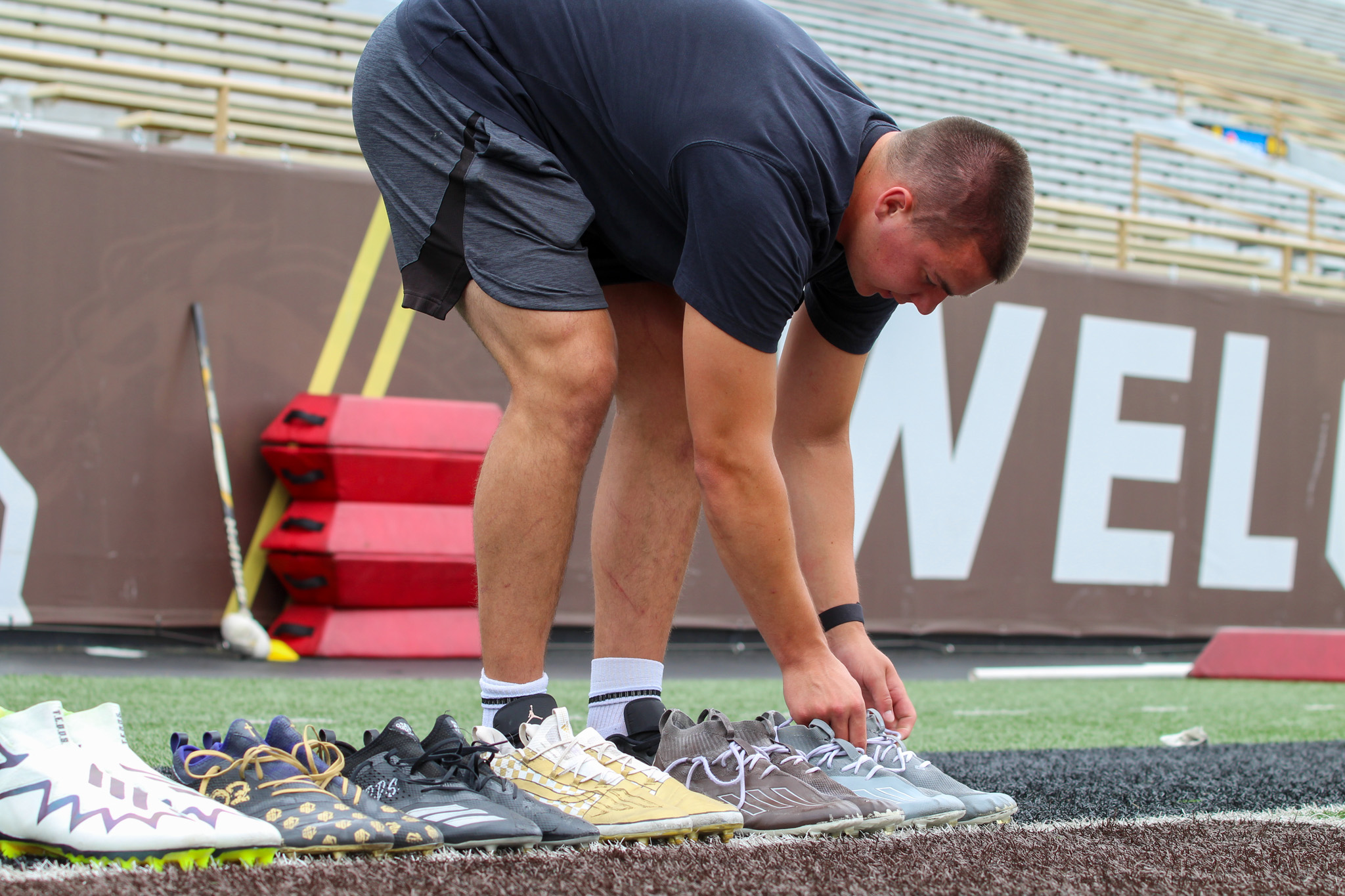 Western Michigan TE Blake Bosma's Over The Top Customs footwear company ...