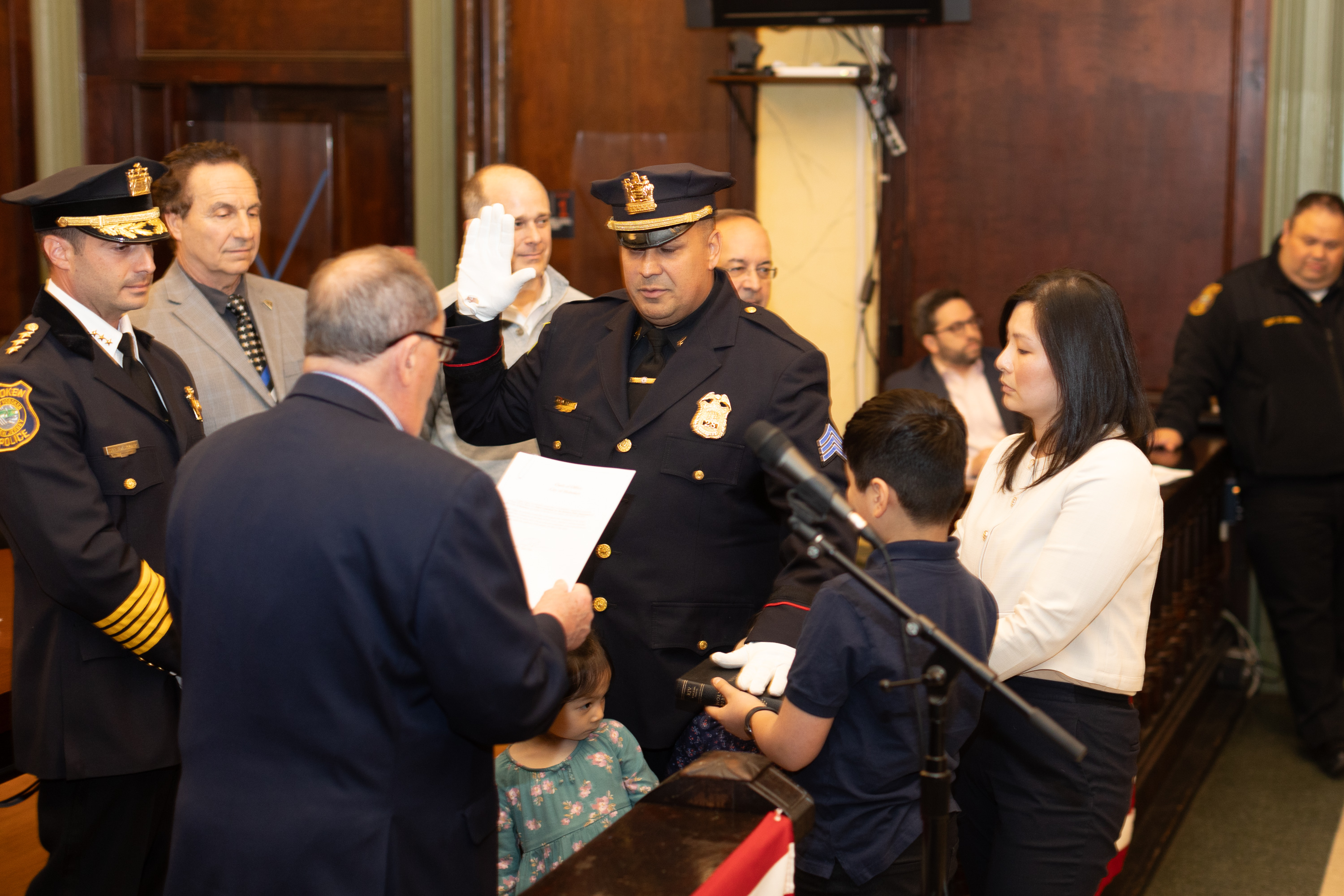 Seven are promoted by Hoboken Police Department, April 3, 2024 - nj.com