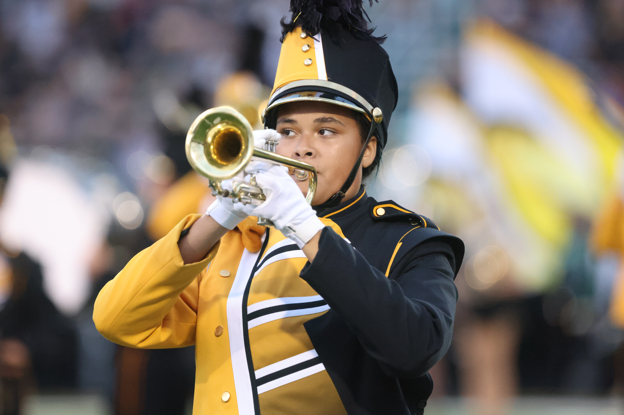 Painesville Riverside High School marching band at Aurora High School ...