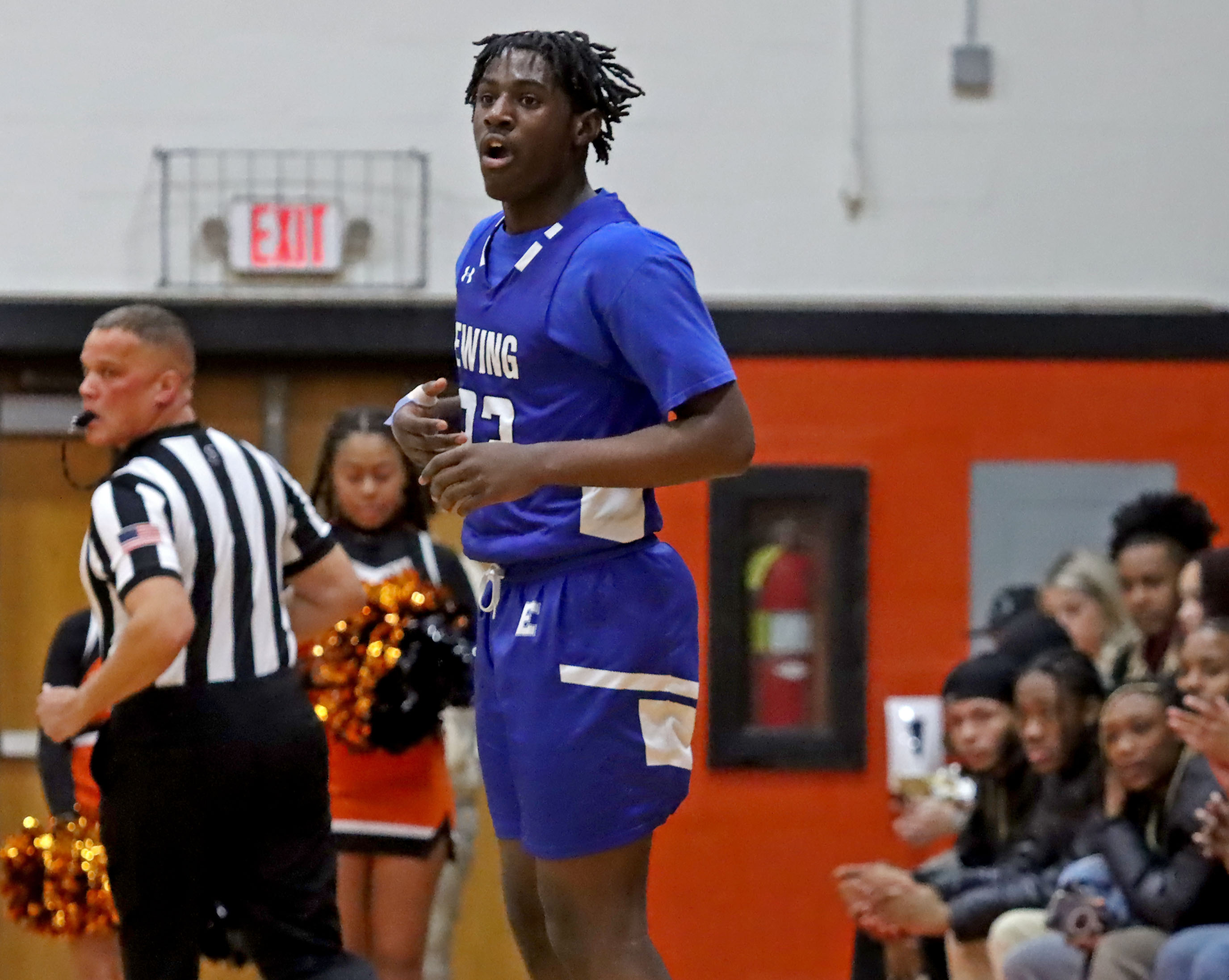 High school boys basketball, Ewing at Hamilton West, held at Hamilton ...