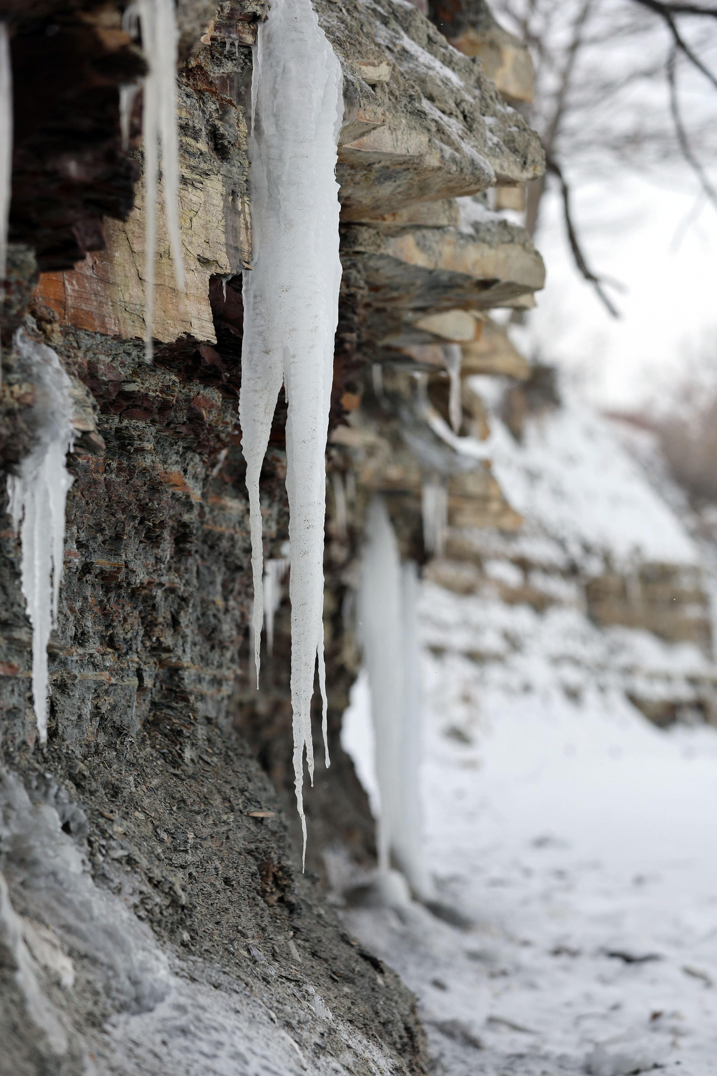 Winter ice formations along the shore of Lake Erie, January 21, 2026 ...