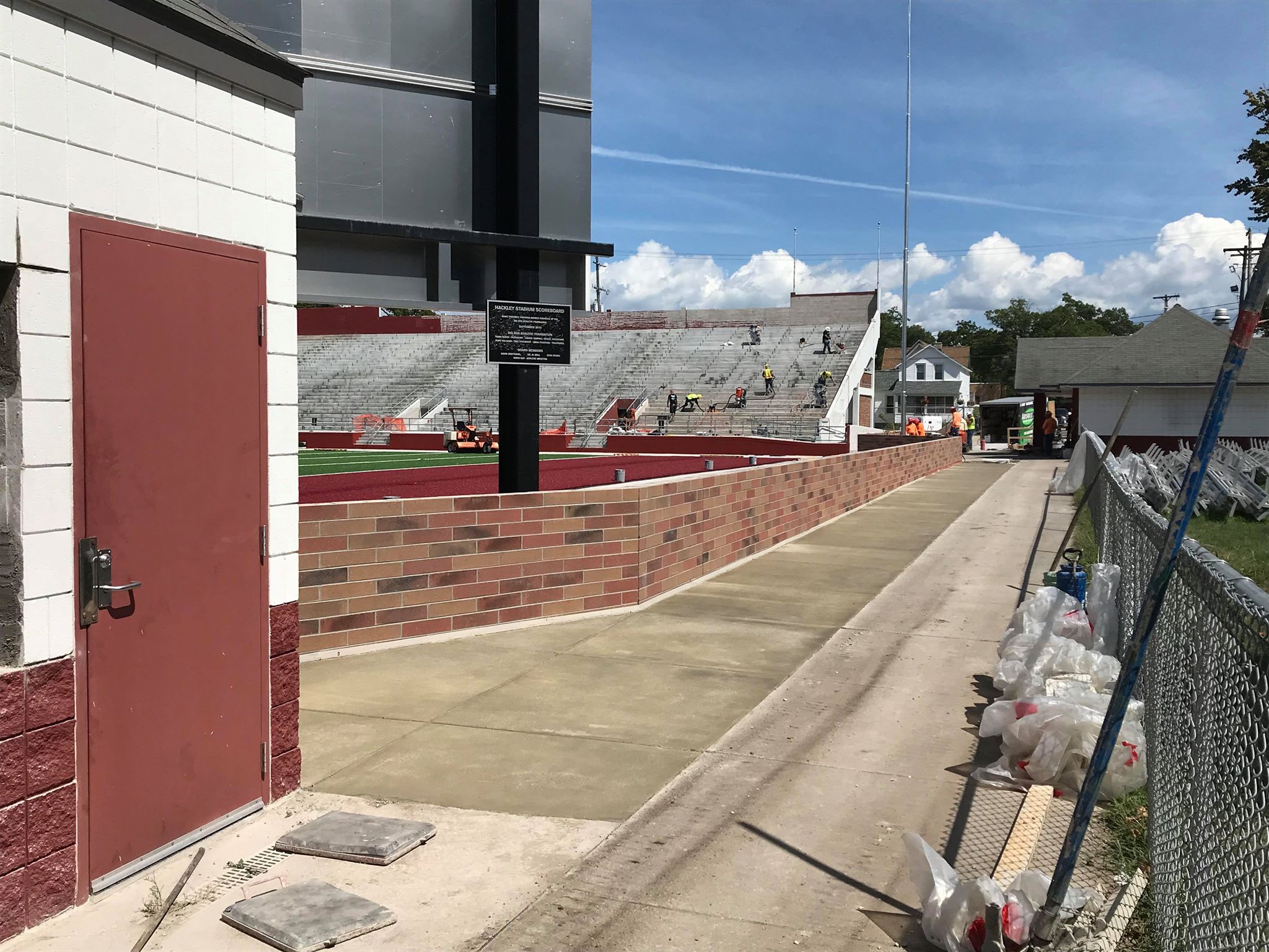 Local company DRC Enterprises installs AstroTurf at century-old Hackley ...