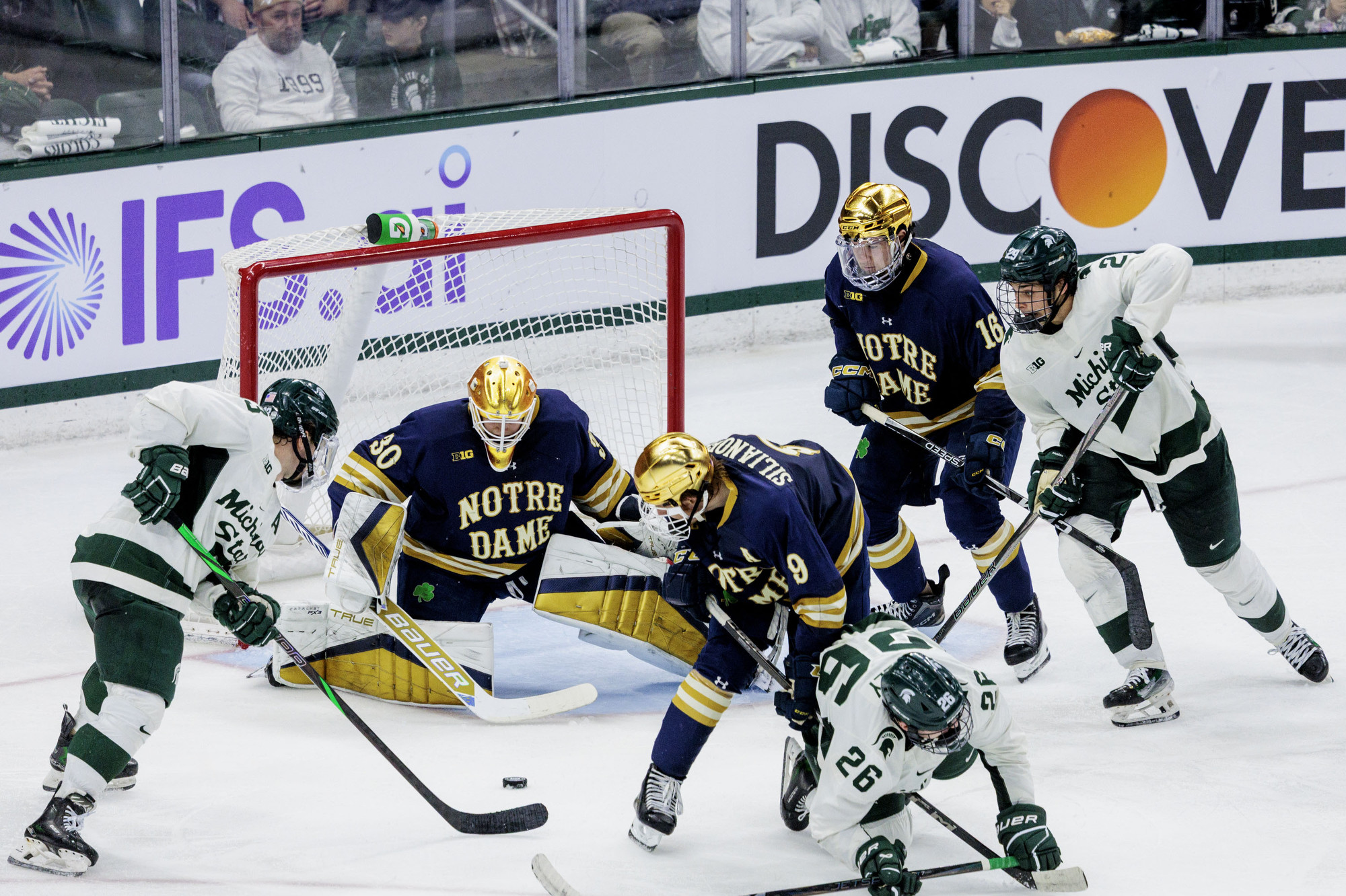 Michigan State hosts Notre Dame for Big Ten hockey tournament semifinal ...