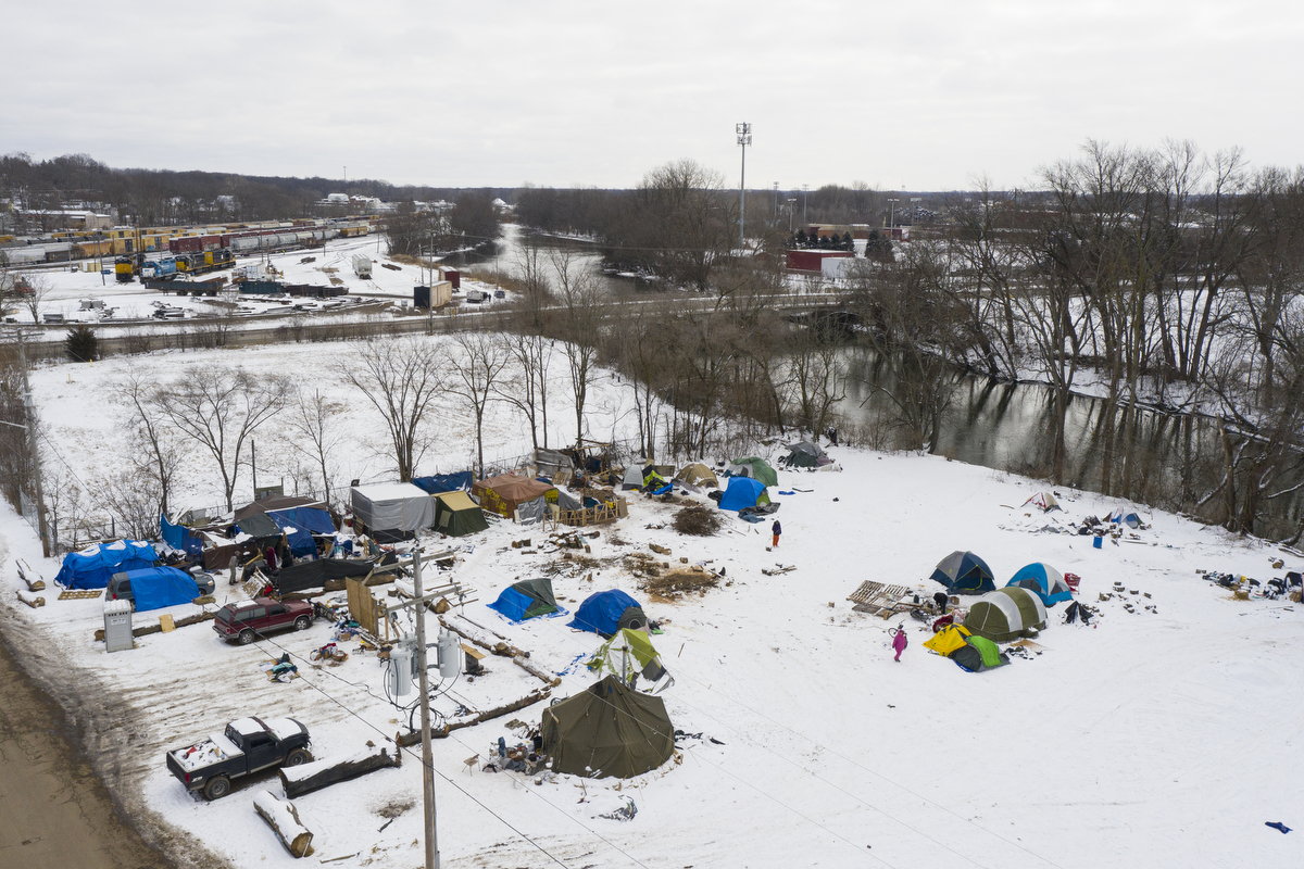 Mills Street homeless encampment in Kalamazoo - mlive.com